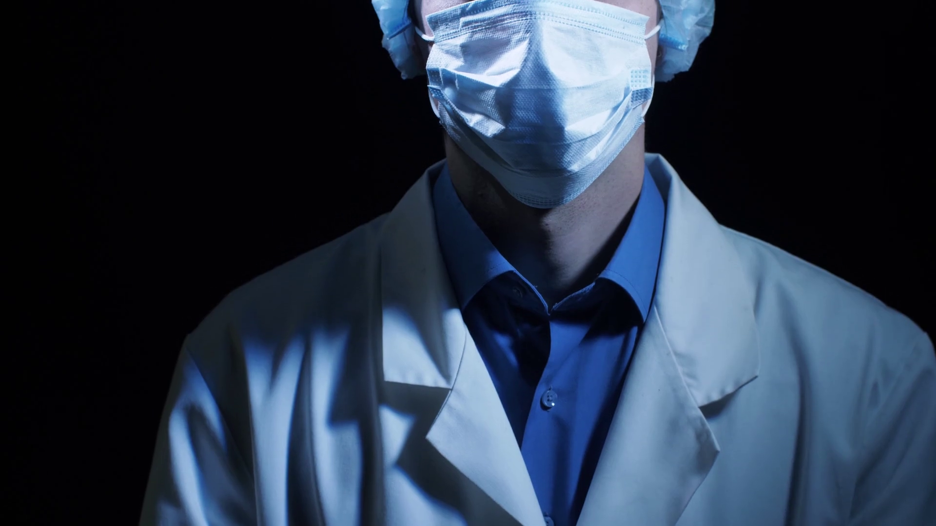 Portrait Of Surgeon At Dark Room Stock Footage SBV-338375260 - Storyblocks
