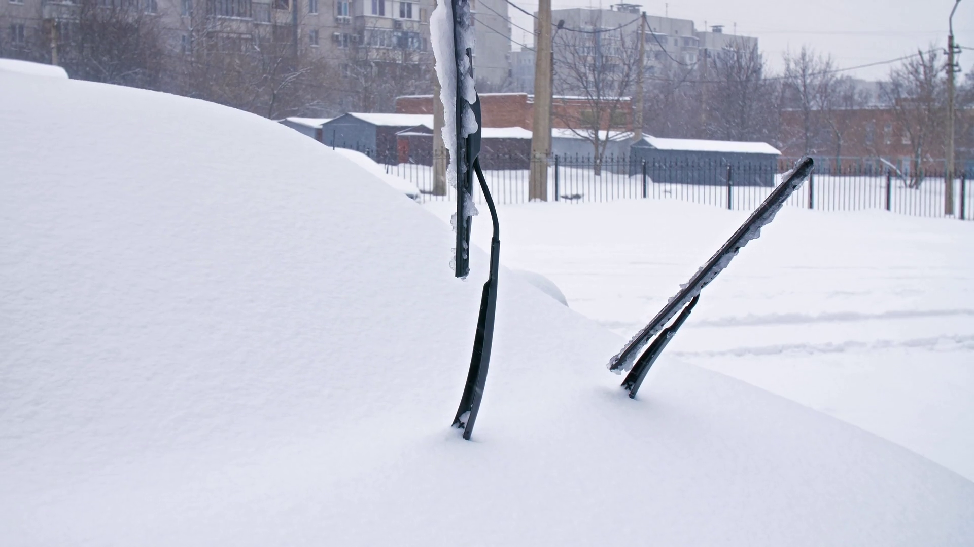 Windscreen Wipers At Winter Stock Footage SBV-322029031 - Storyblocks