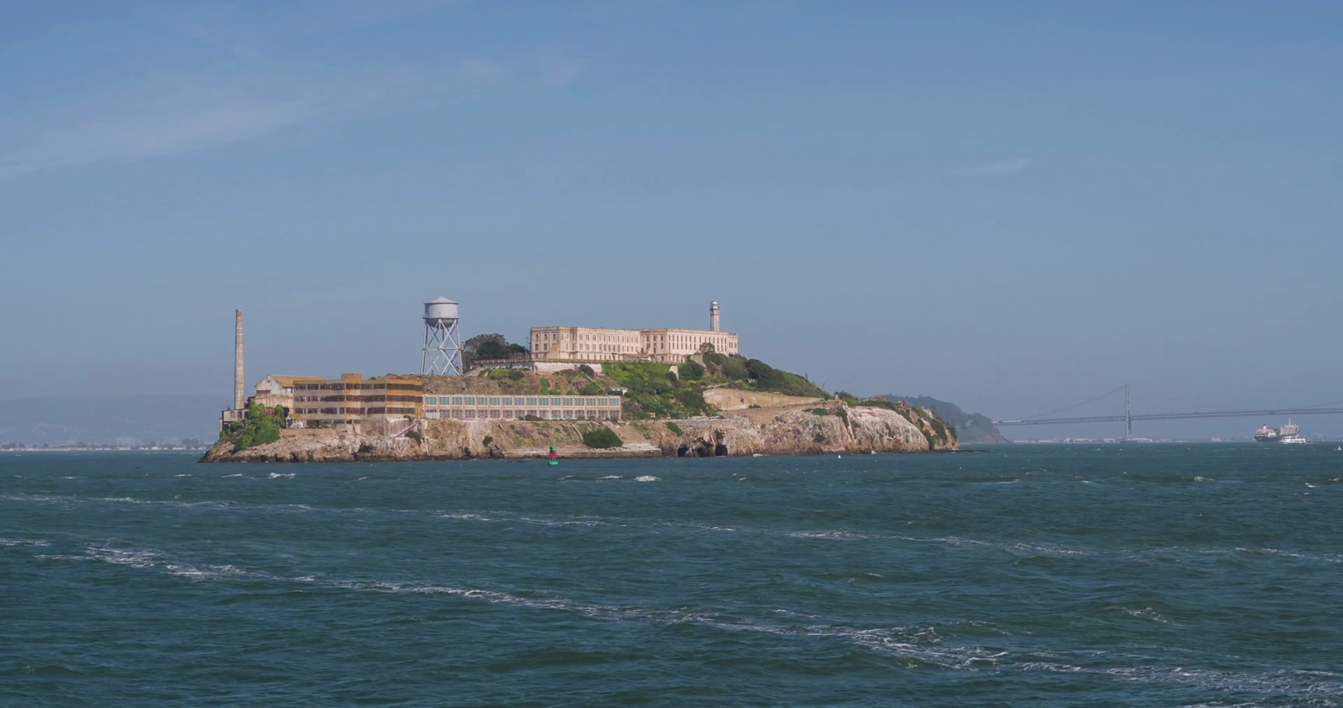 Alcatraz Island seen from ship 4k Stock Video Footage 00:18 SBV ...