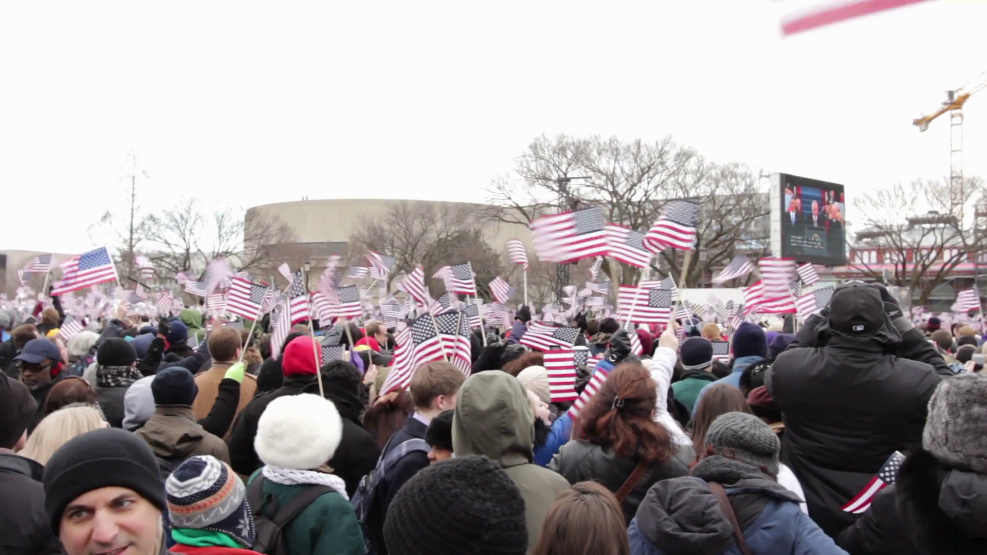 American Flags Waving At Inauguration Stock Footage SBV-301158942 ...