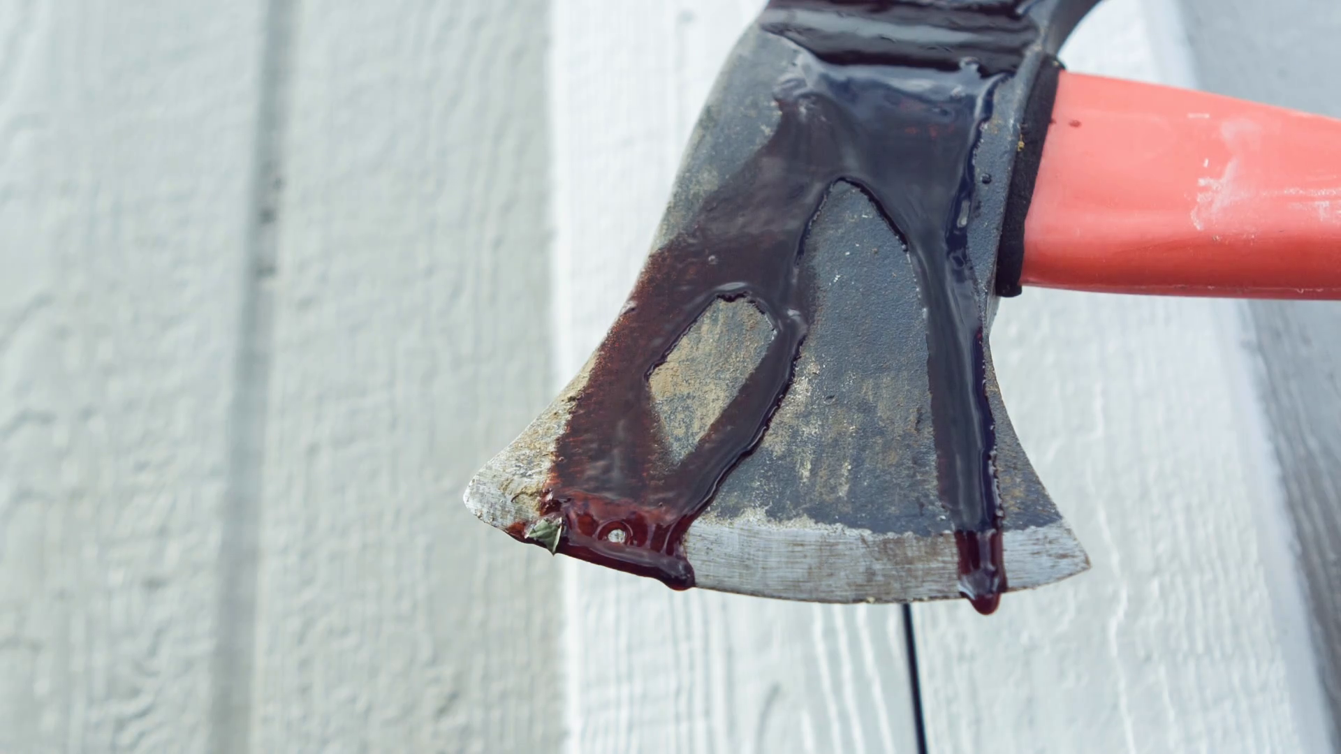 Blood Dripping Of Ax Of Killer In Front Of Stock Footage SBV-307205352 ...