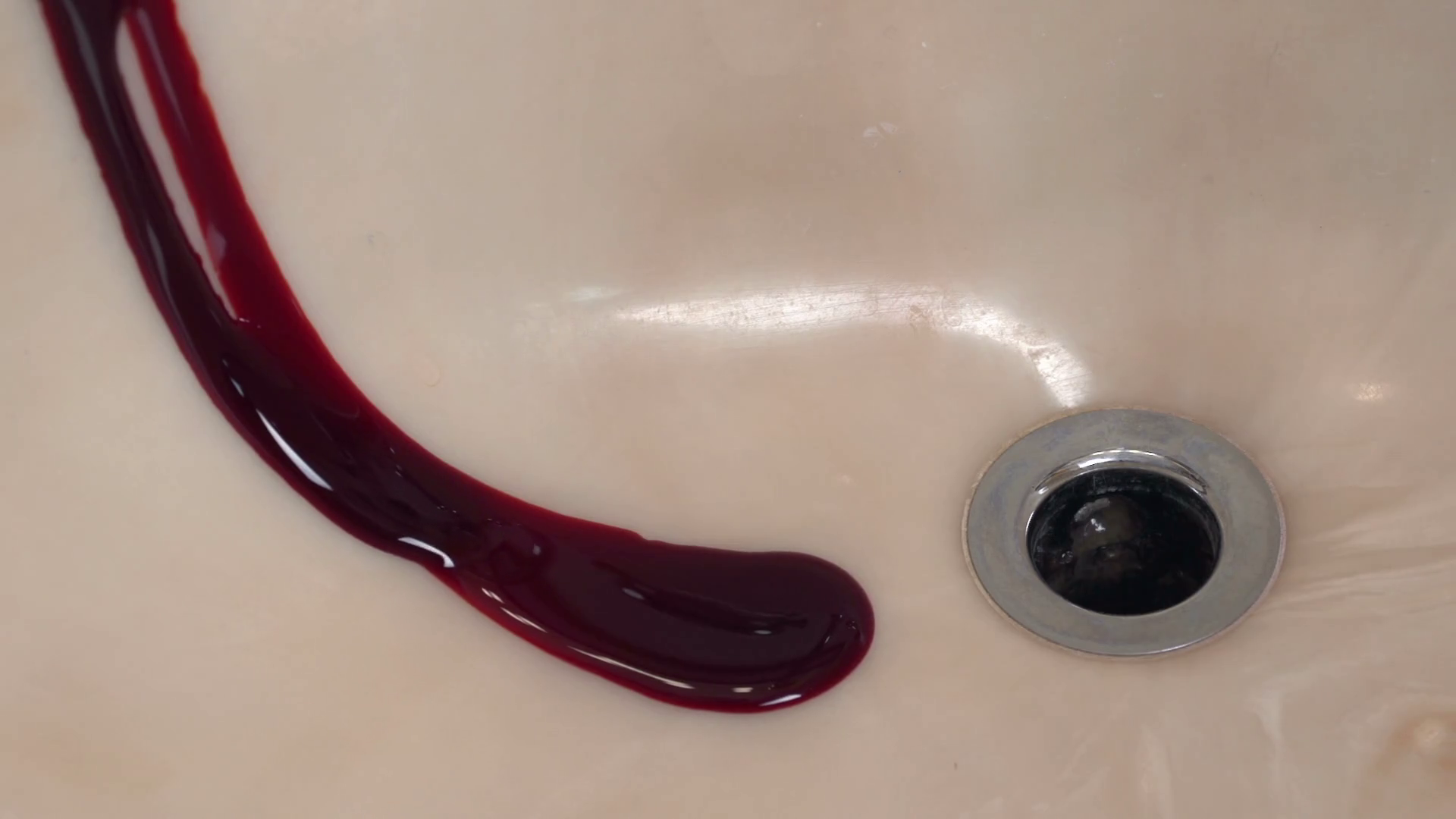 Blood Running Towards Sink Drain 2 Stock Footage SBV-301093408 ...