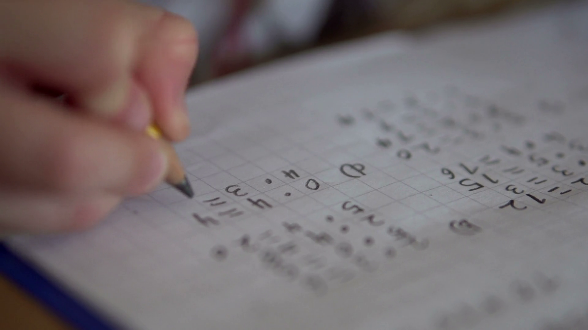 Child Working On Math Homework Using Graph Stock Footage SBV-301470246 ...