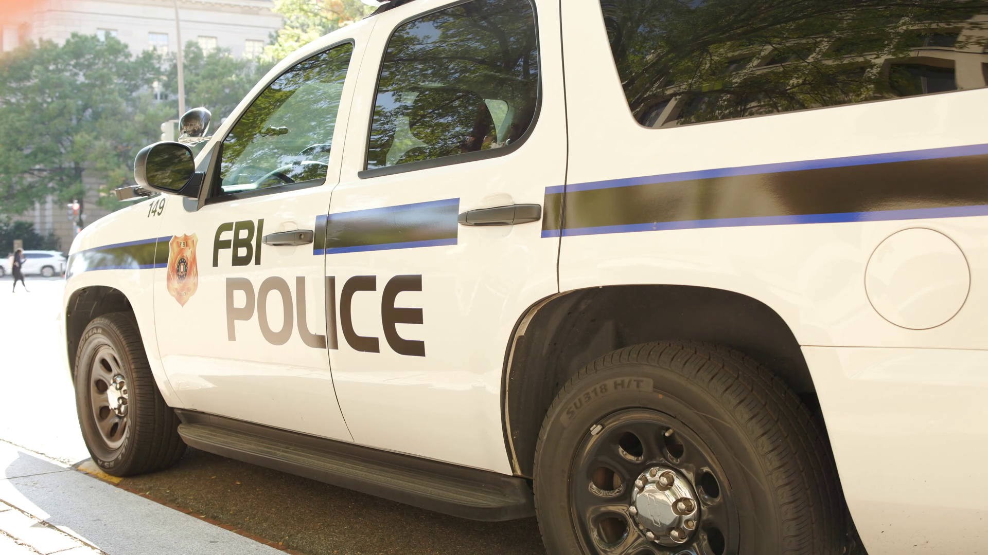 Fbi Vehicle Parked Outside Along Sidewalk Of Stock Footage SBV ...