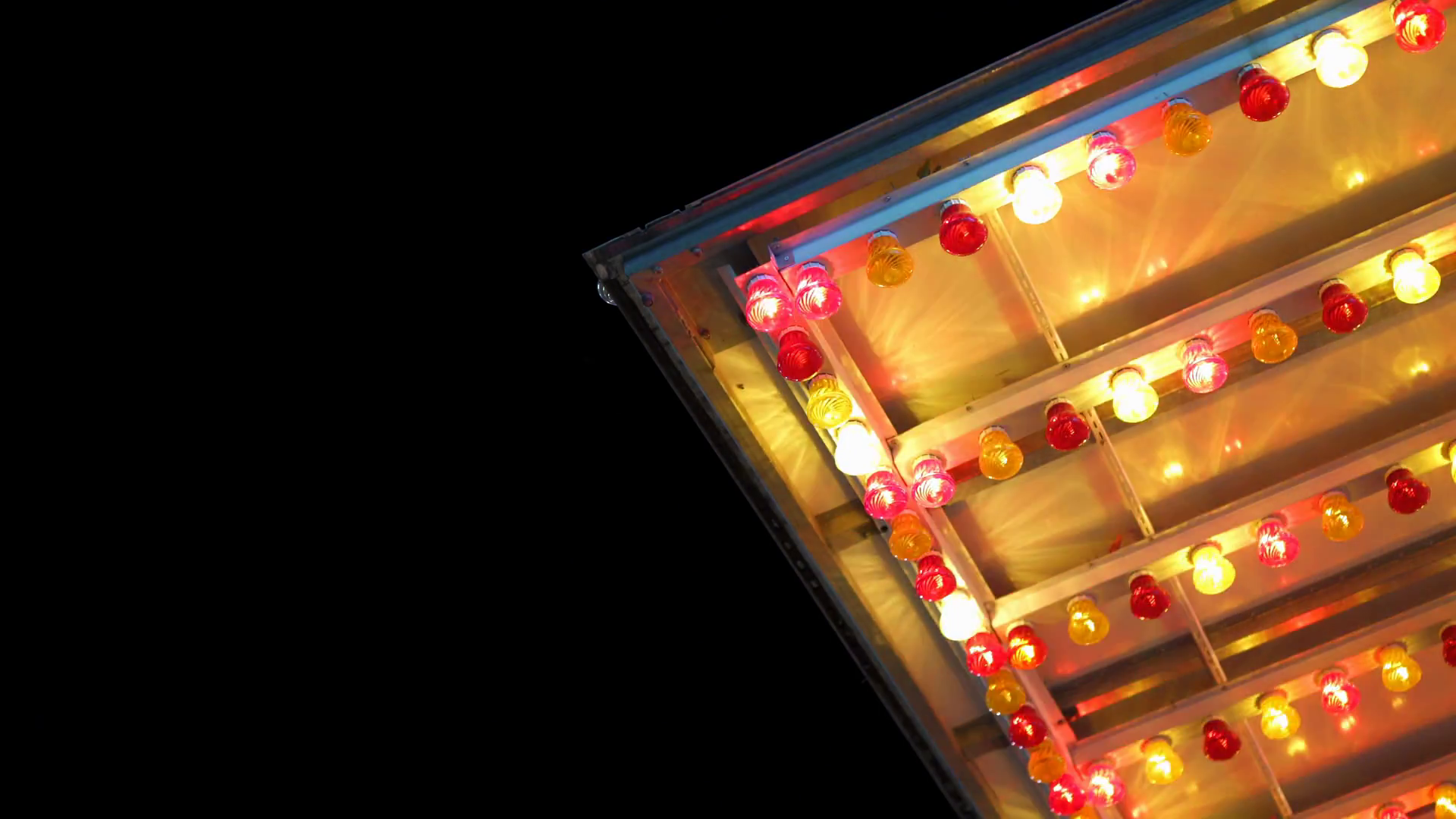 Flashing Lights At Carnival Booth With Night Stock Footage SBV ...