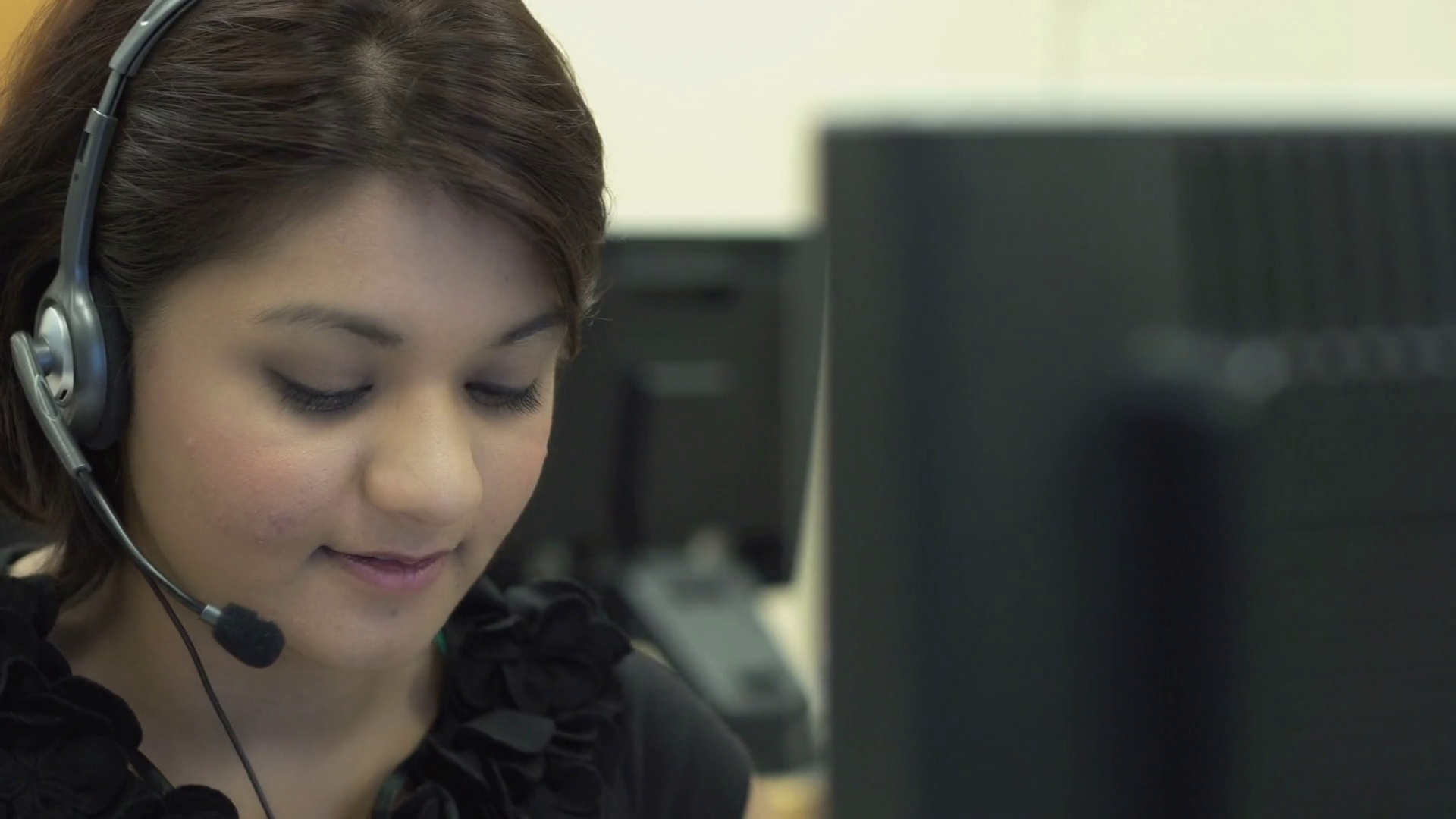 Indian Woman Working At Call Center Stock Footage SBV-301340223 ...
