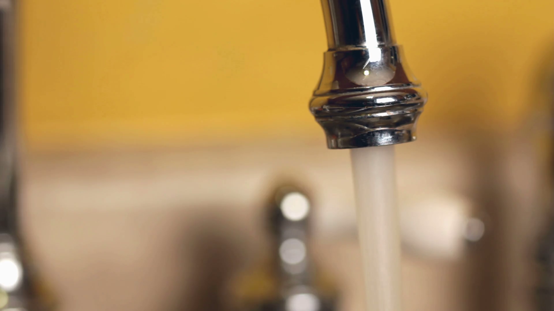 Kitchen Sink Close Up Of Faucet Slider Shot Stock Footage SBV-301093263 ...