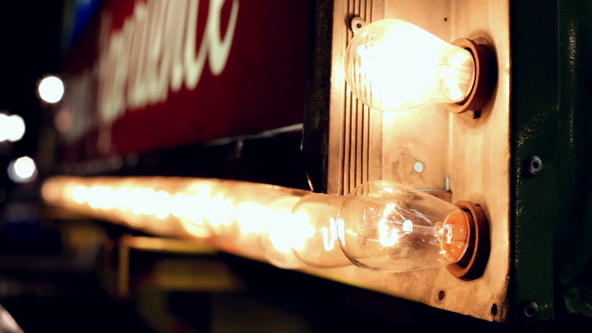 Light Bulbs On Carnival Sign Flashing Stock Footage SBV-301093033 ...