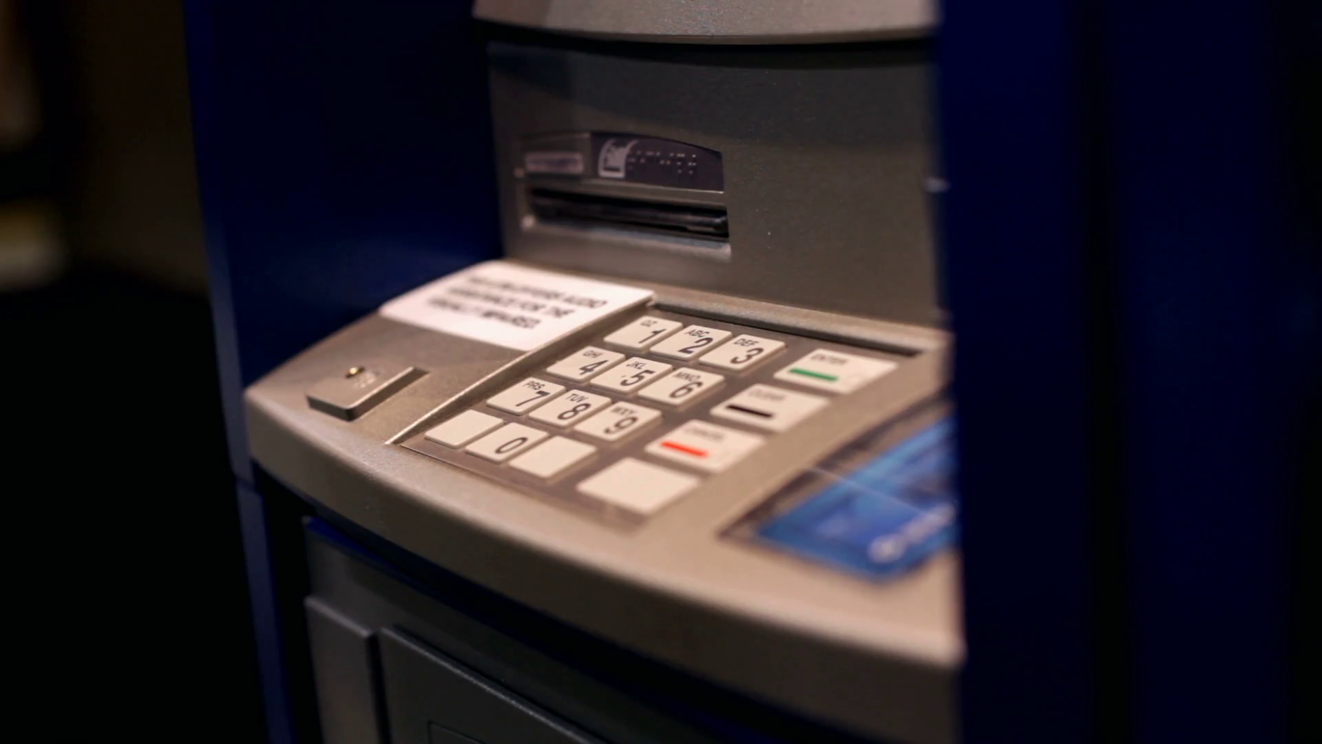 Man Inserts Removes Atm Card From Machine Stock Footage SBV-301092534 ...