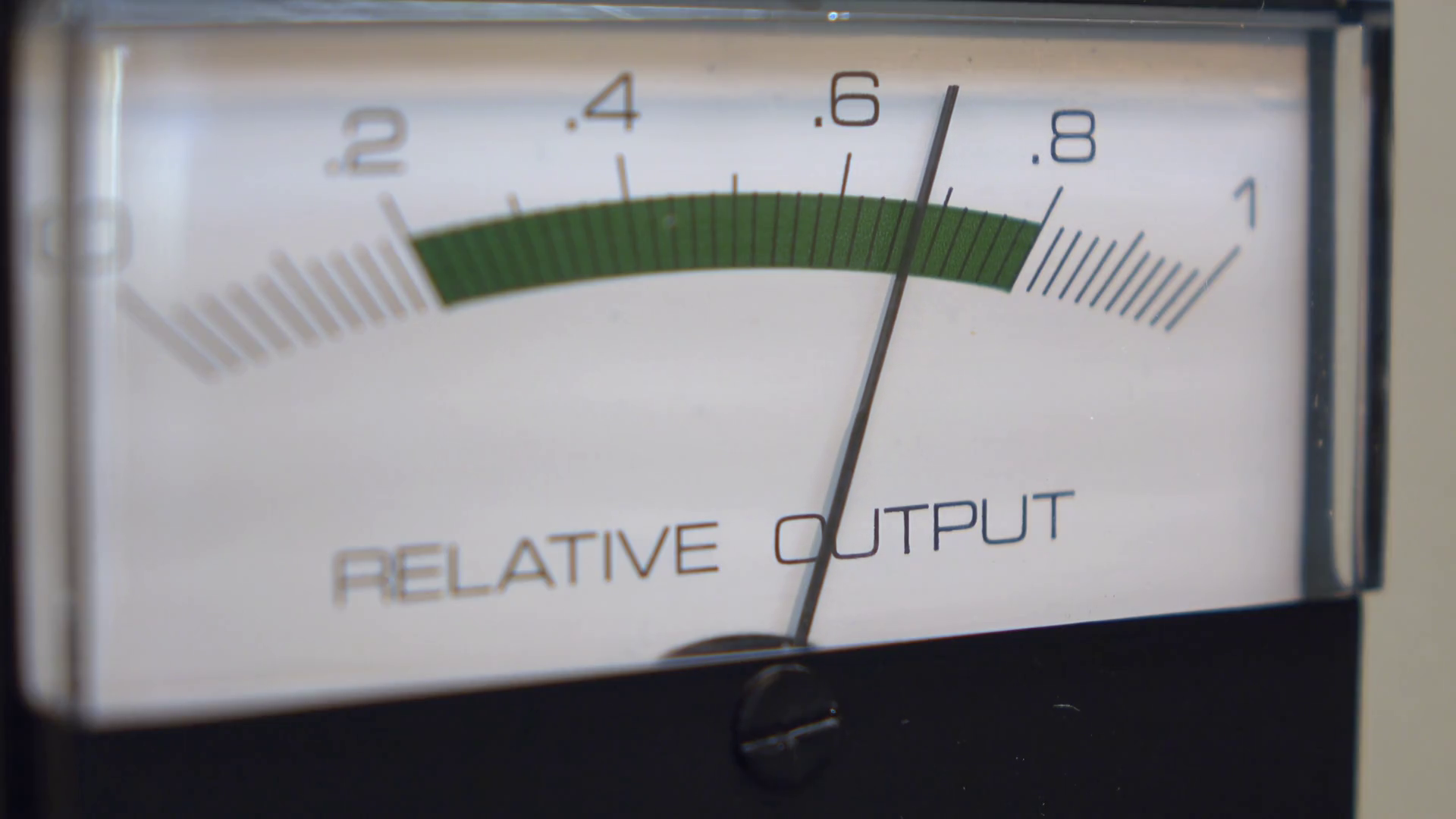 Output Gauge Needle Moving Within Green Safe Stock Footage SBV ...