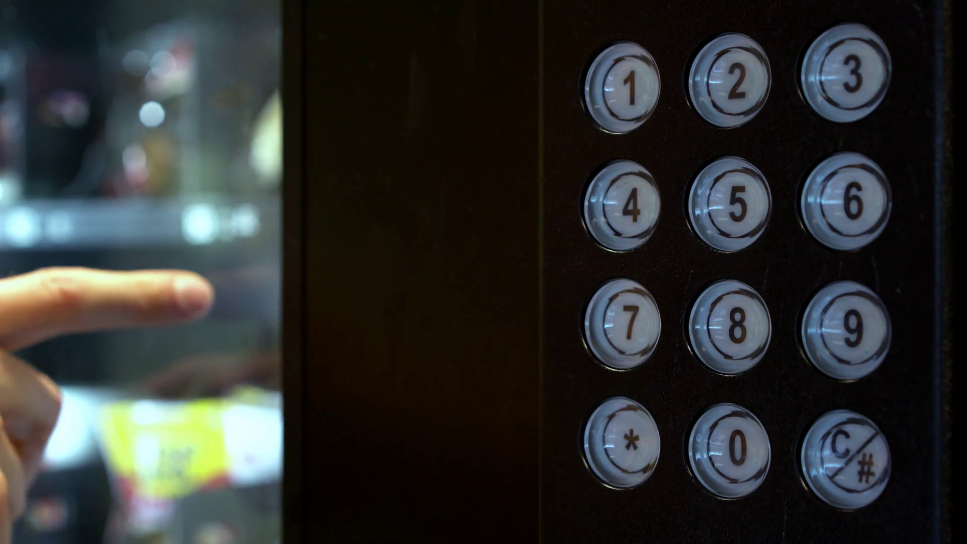 Person purchasing item from vending machine using keypad 4k Stock Video ...