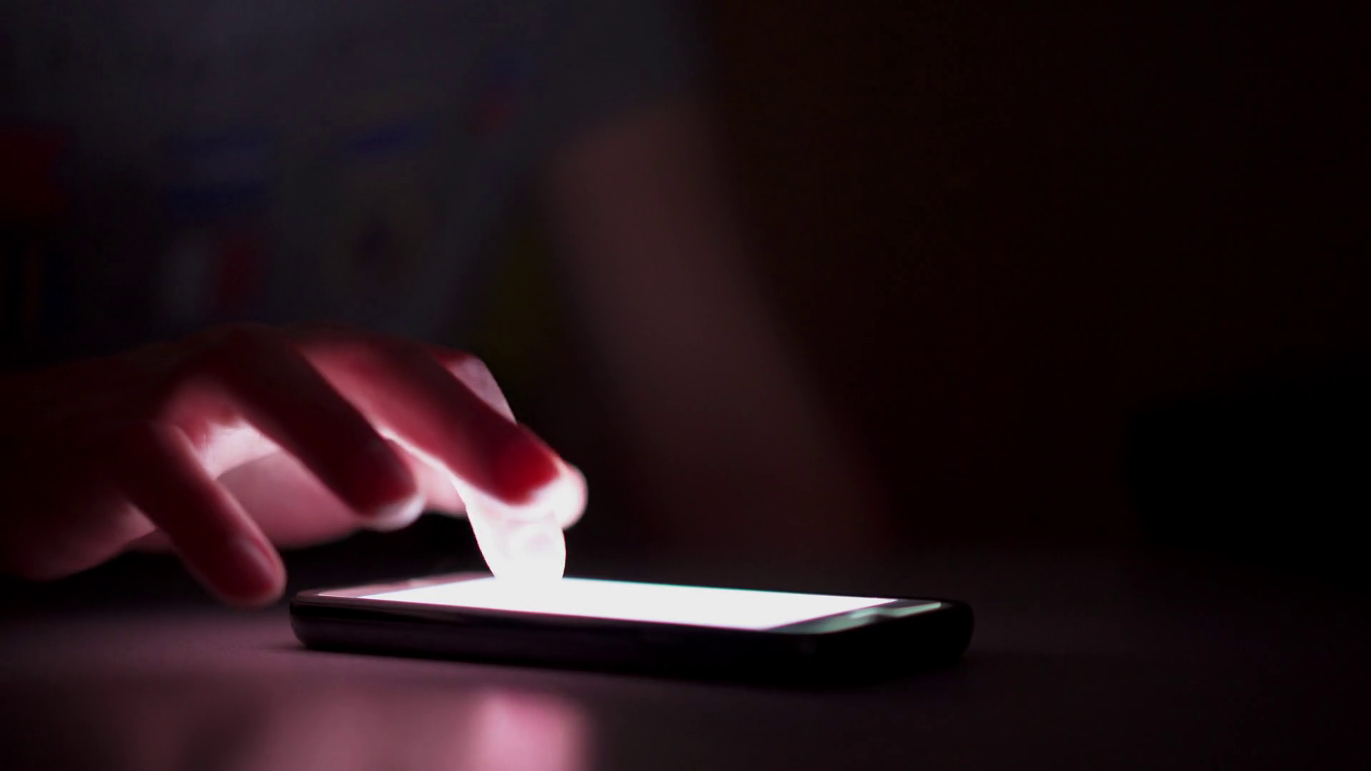 Person Using Smart Phone In Dark Room 4k Stock Footage SBV-304824632 ...