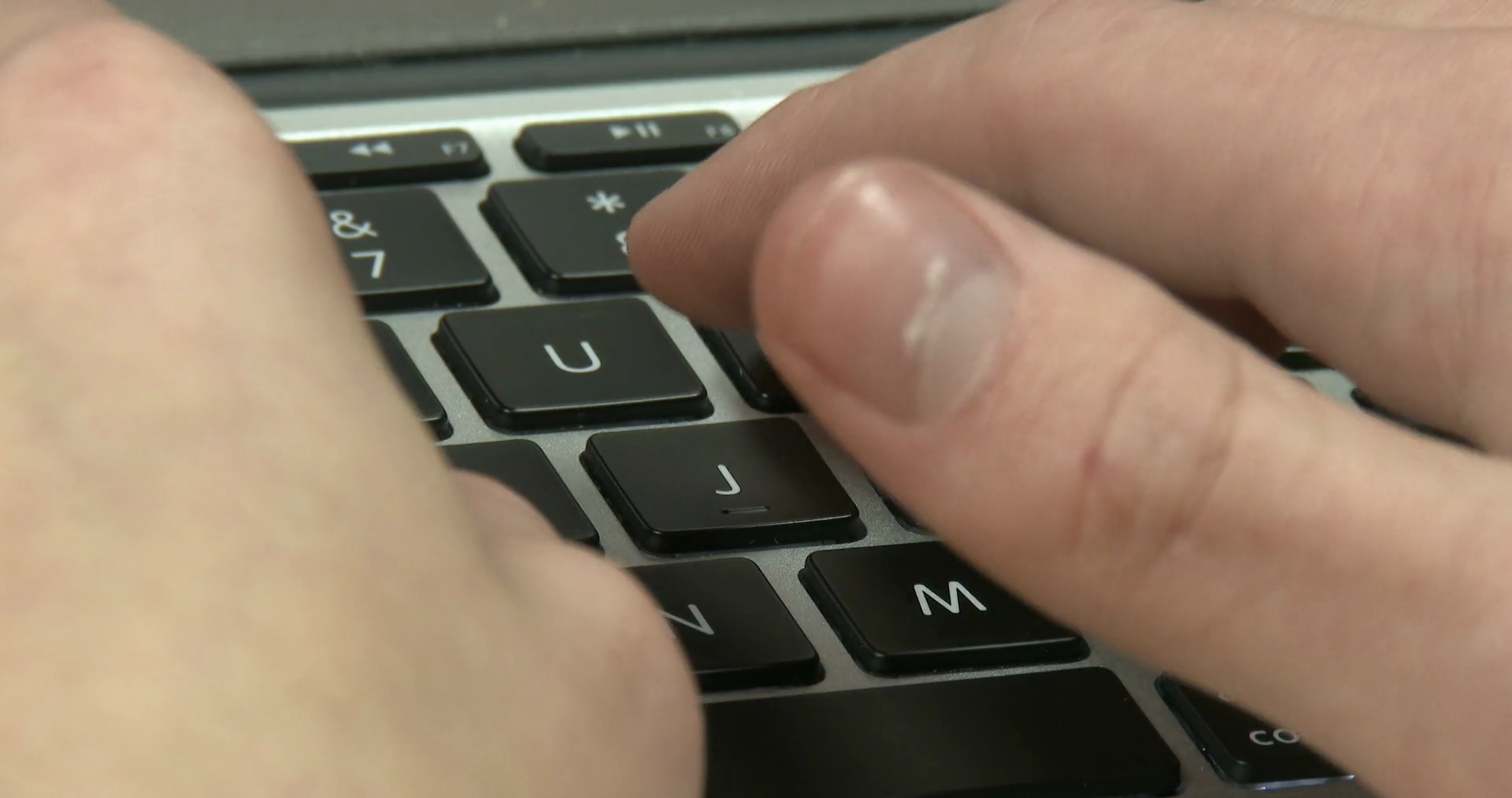 Pressing Computer Keyboard Keys To Type Stock Footage SBV-304447177 ...