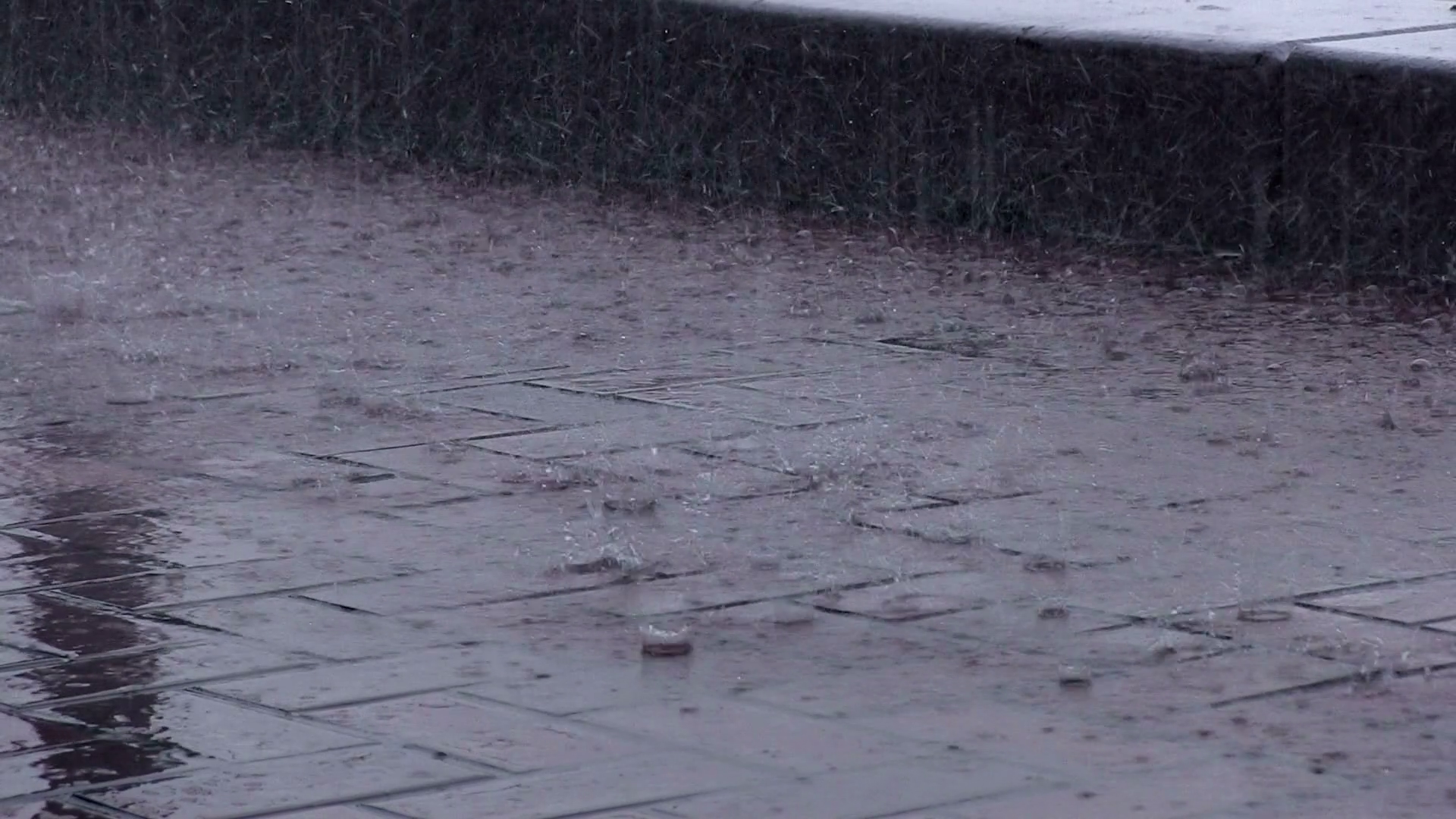 Raindrops Falling Onto Bricks Stock Footage SBV-301105788 - Storyblocks