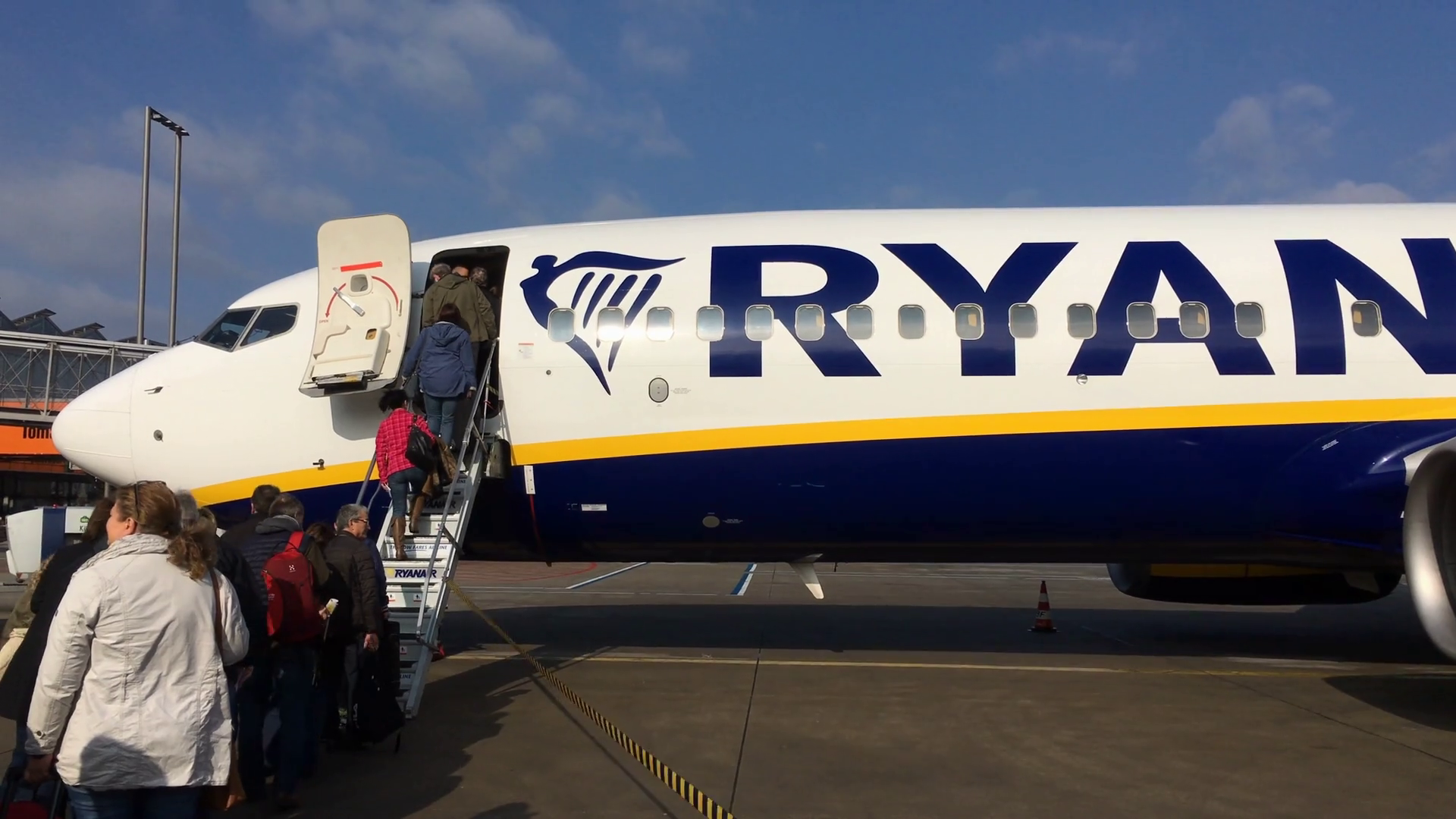 Ryanair Flight Boarding Passengers At Stock Footage SBV-307205449 ...