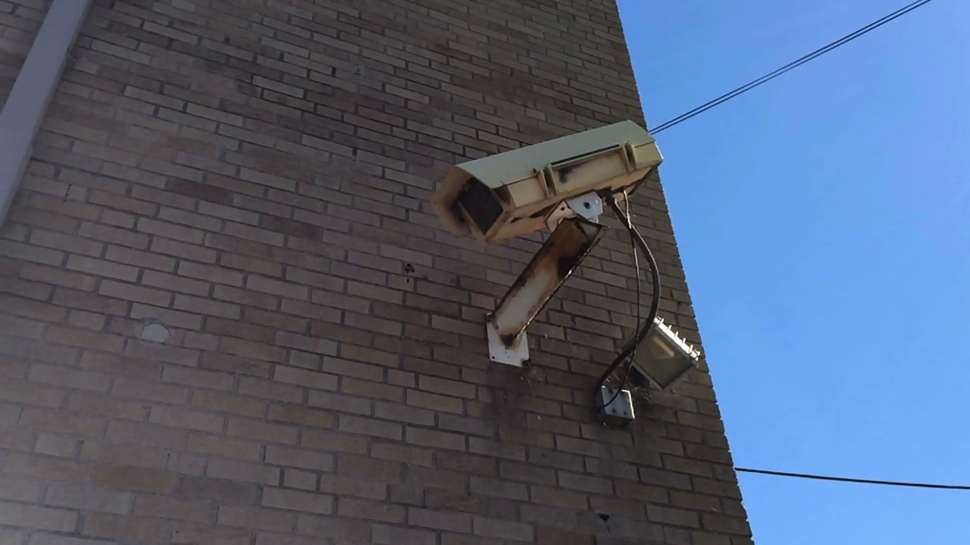 Security Camera On Side Of Building 720p Stock Footage SBV-301340560 ...