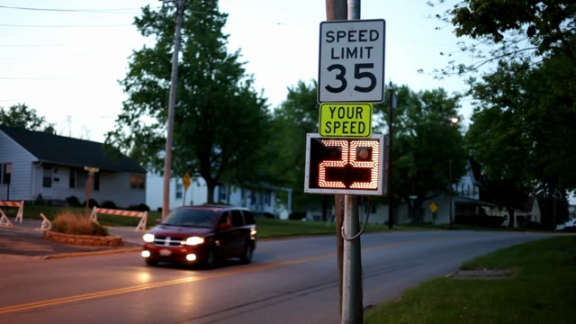 Speed Limit Sign Stock Footage: Royalty-Free Video Clips - Storyblocks