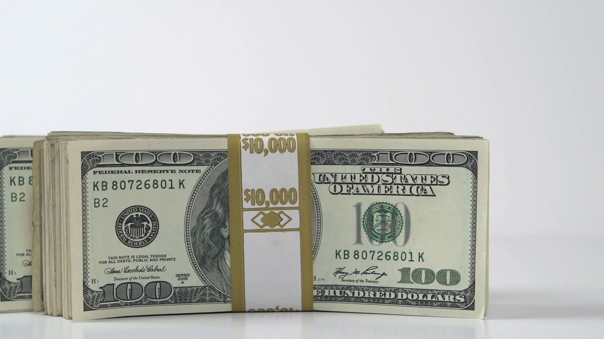 Stacks Of Cash Pan Shot Stock Footage SBV-301340065 - Storyblocks