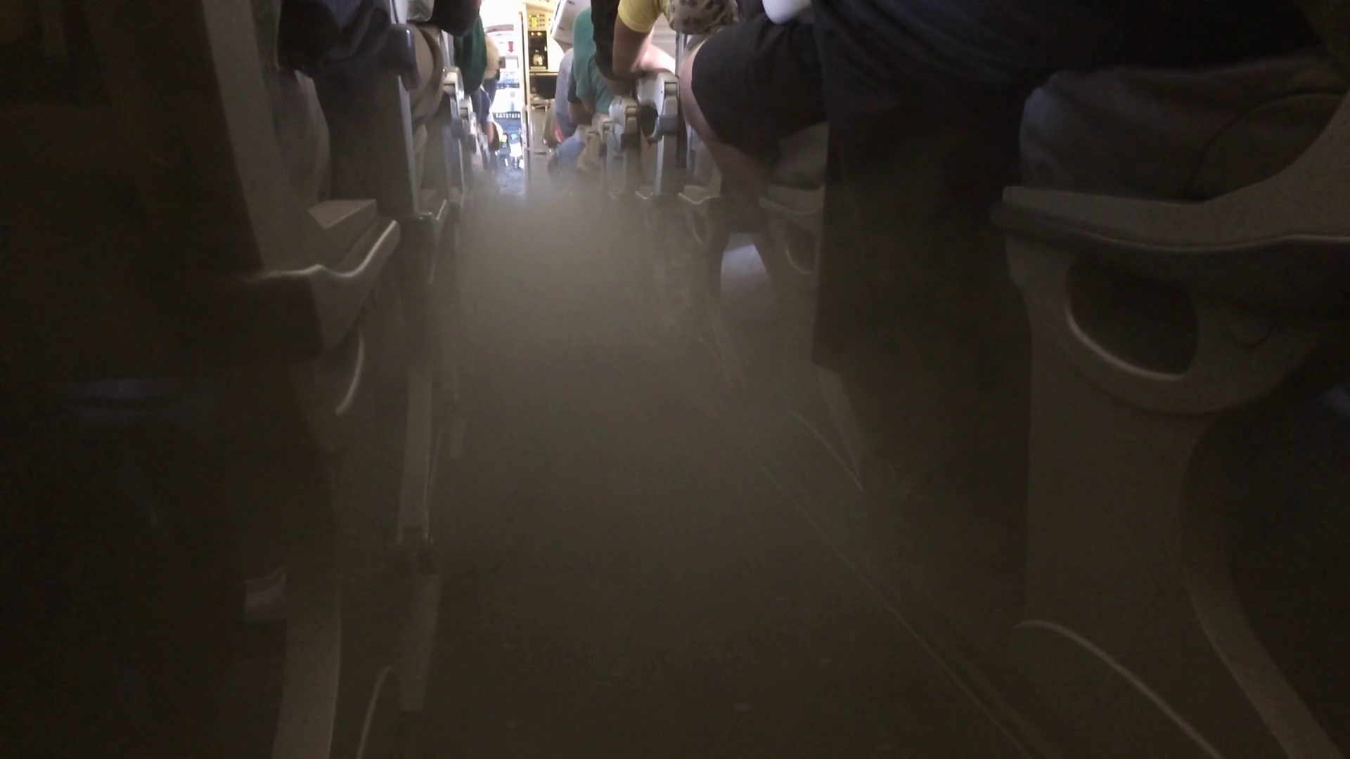 Strange Fog In Walkway Of Aircraft Stock Footage SBV-303142582 ...