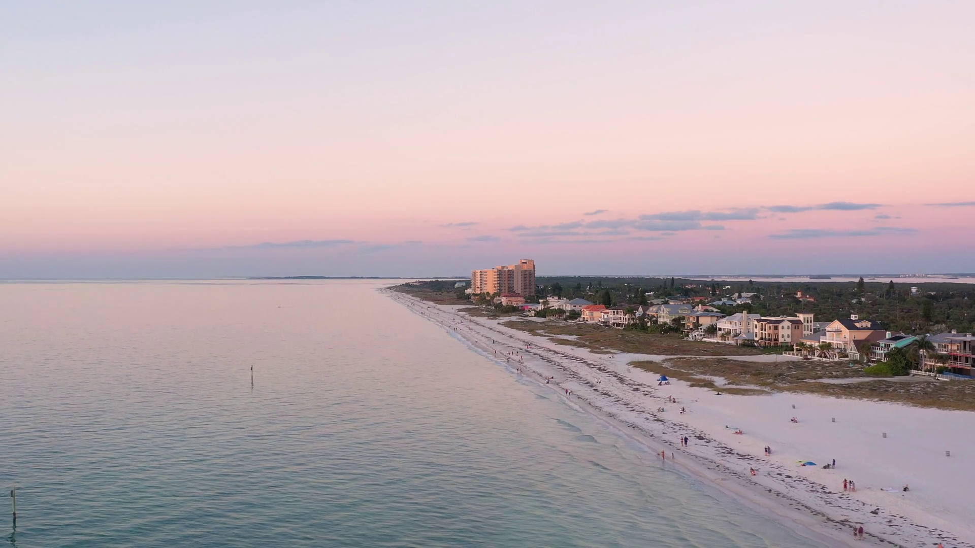 Aerial View Along Beach Of Gulf Of Mexico In Stock Footage SBV ...