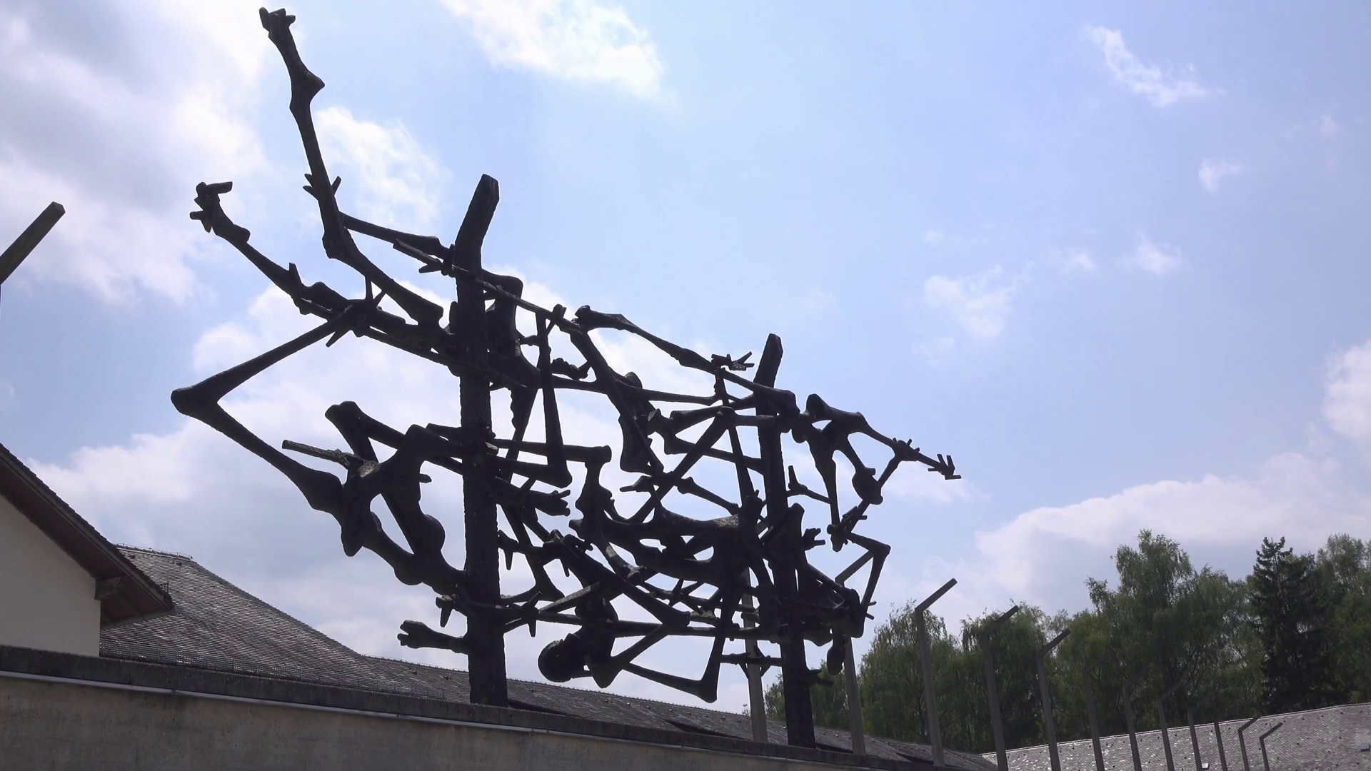 Dachau Memorial Sculpture At Concentration Stock Footage SBV-316179885 ...