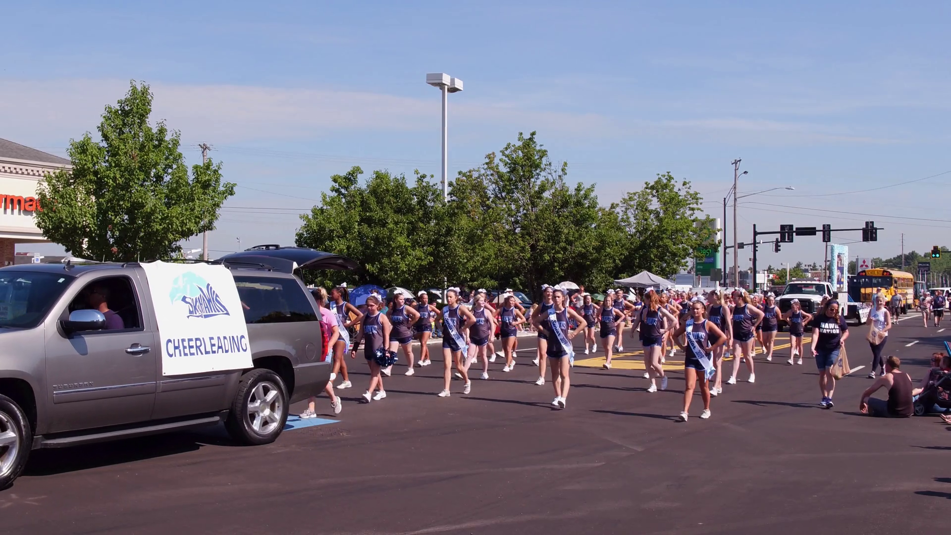 Fairborn Skyhawks Cheerleading In 4th Of Stock Footage SBV-326770705 ...