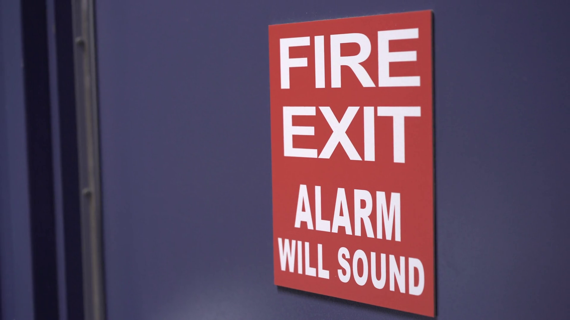 Fire Exit Alarm Will Sound On Emergency Door Stock Footage SBV ...