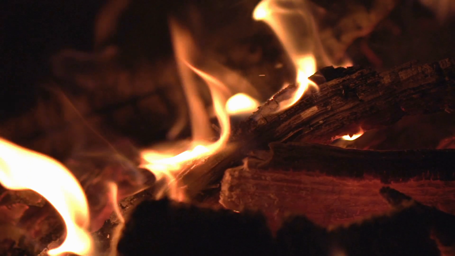 Flames On Fire Wood Burning Slow Motion Stock Footage SBV-313688066 ...