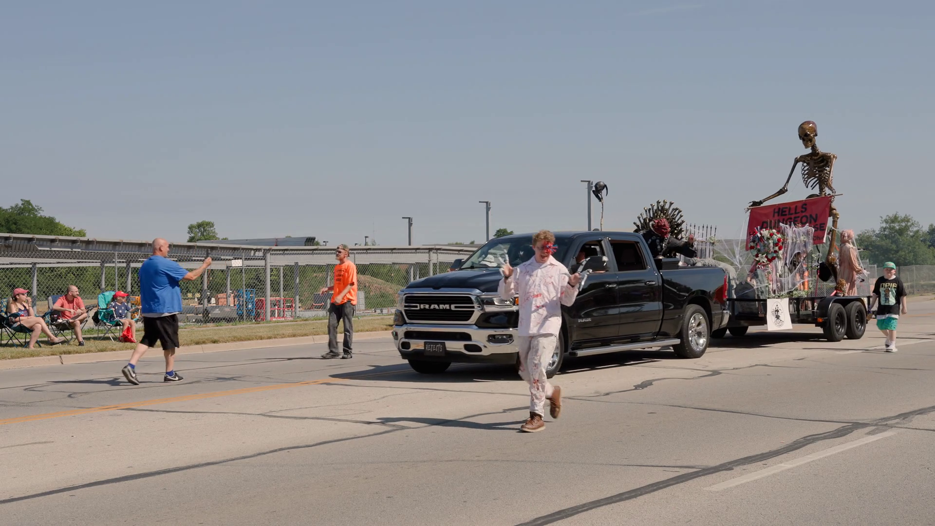 Hells Dungeon Haunted House Float In Parade Stock Footage SBV-347705715 ...