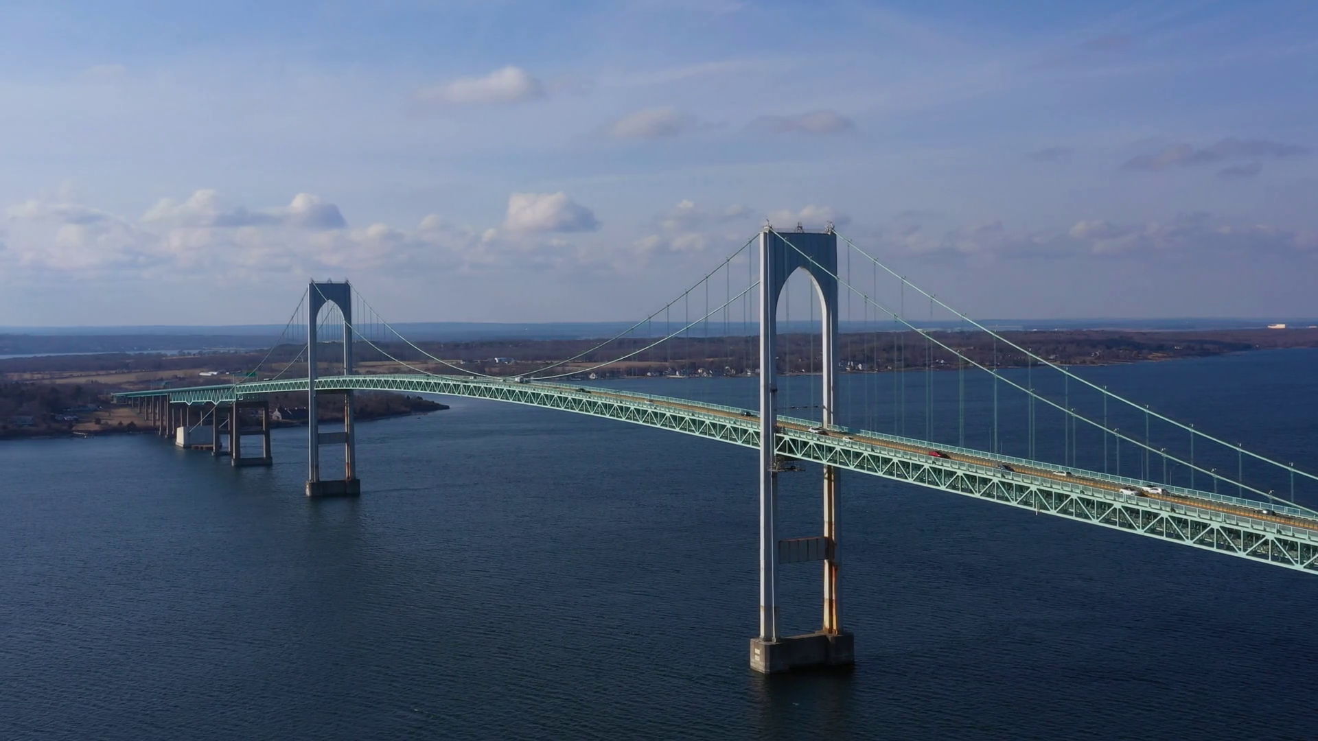 Newport Suspension Bridge Establishing Shot Stock Footage SBV-352072407 ...