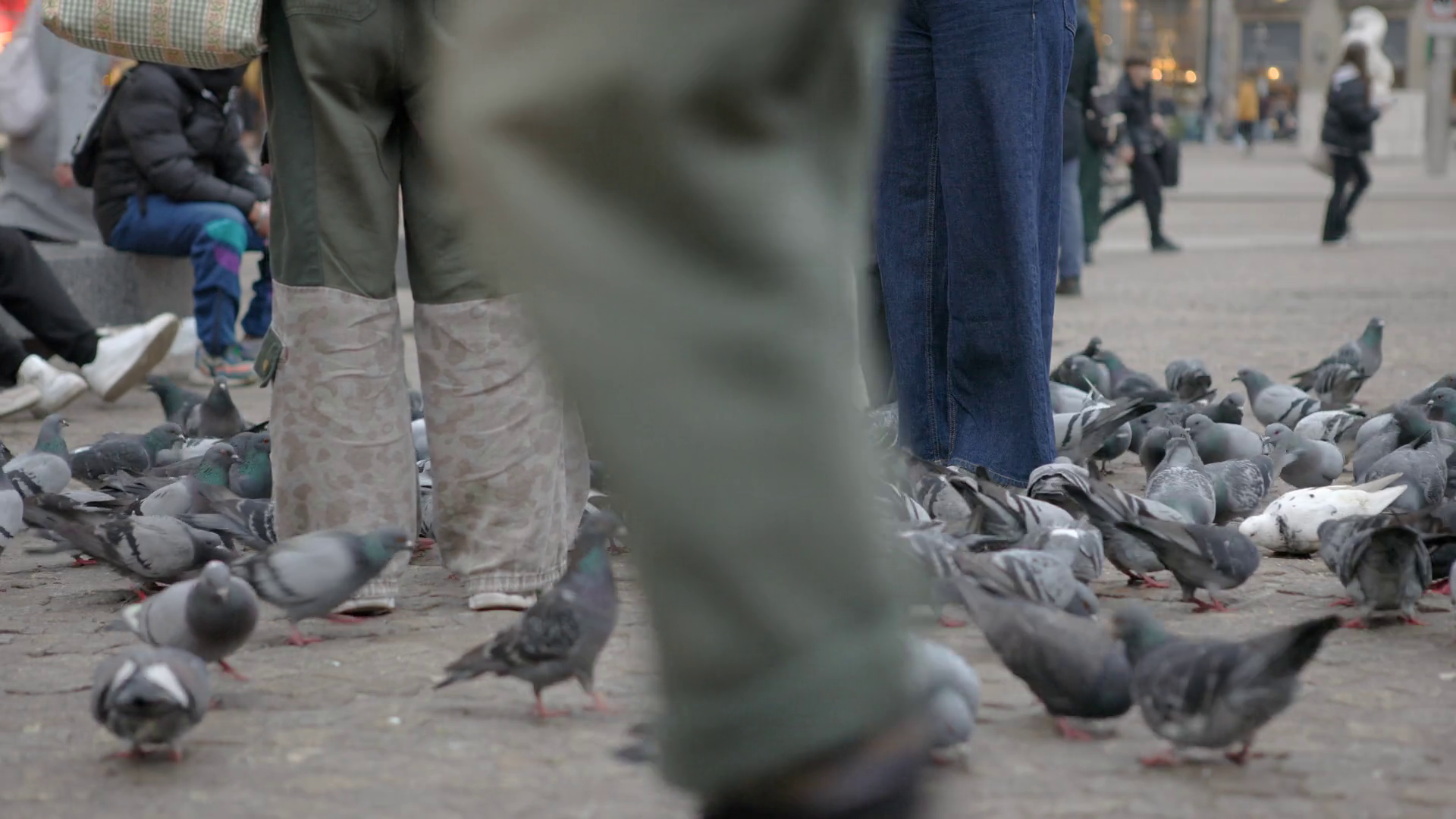 People Standing Surrounded Large Group Of Stock Footage SBV-352155954 ...