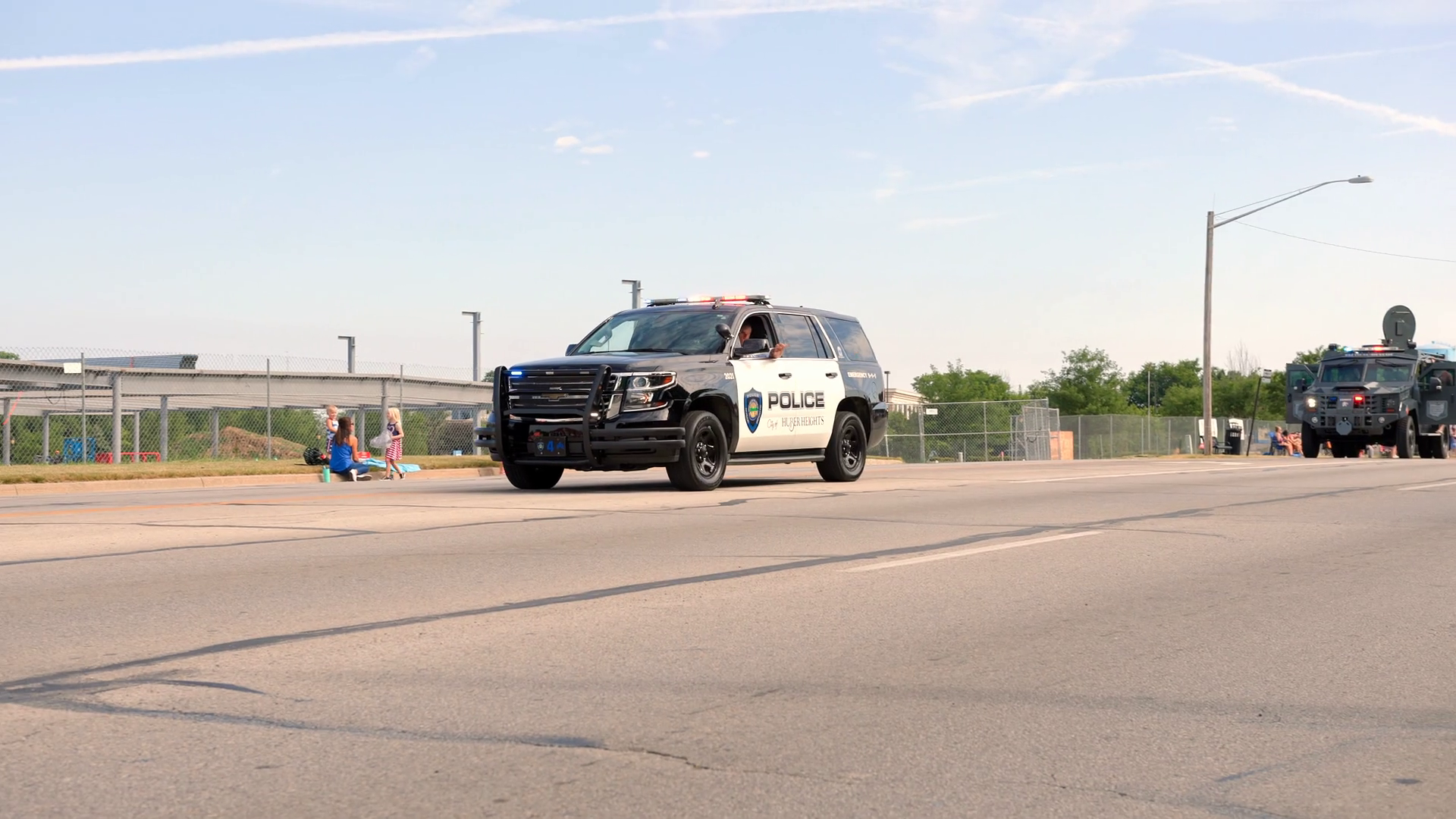Police Vehicle Going In July 4th Parade Stock Footage SBV-347750425 ...