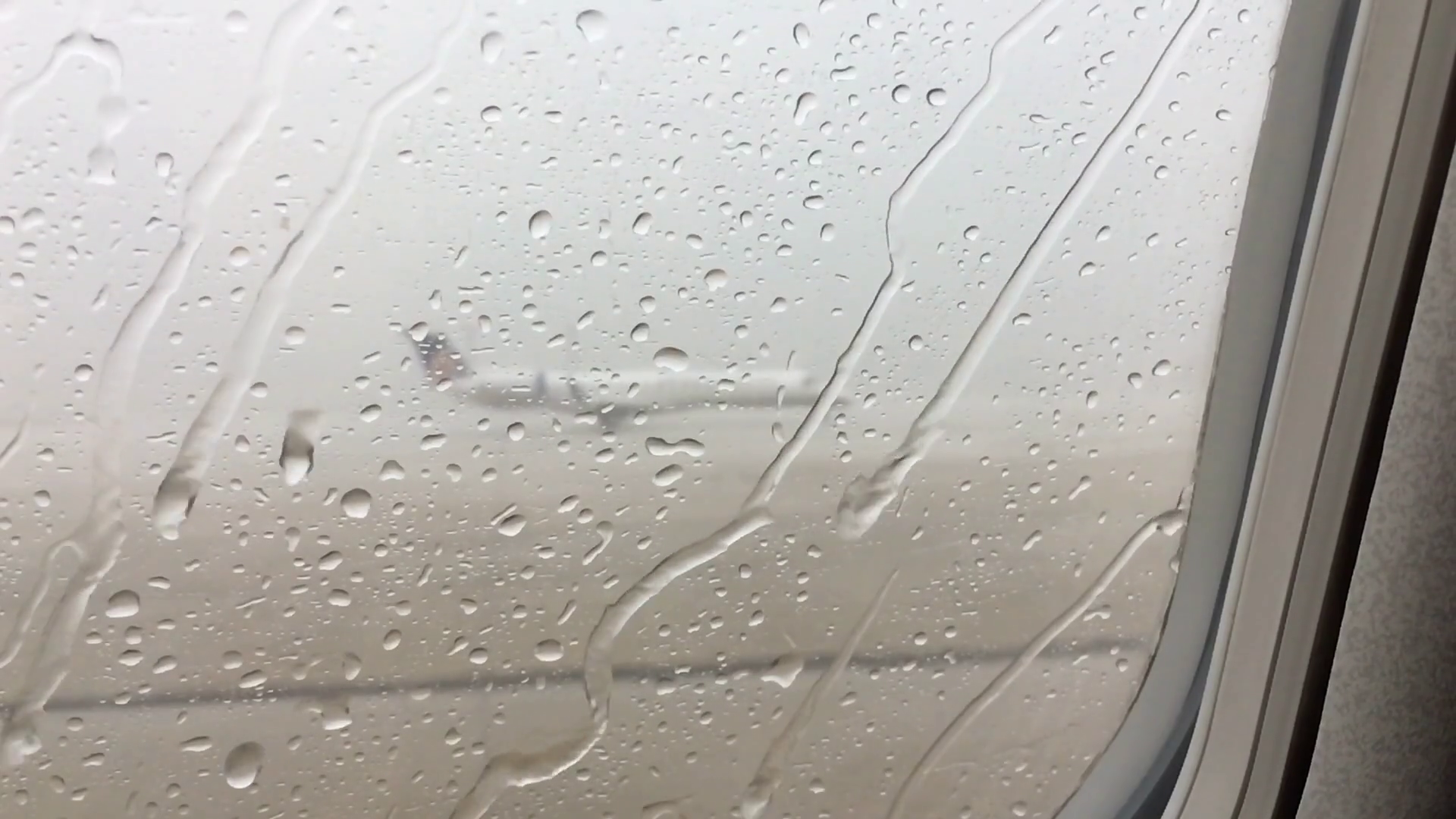 Rain Storm Looking Out Airplane Window Stock Footage SBV-333073059 ...