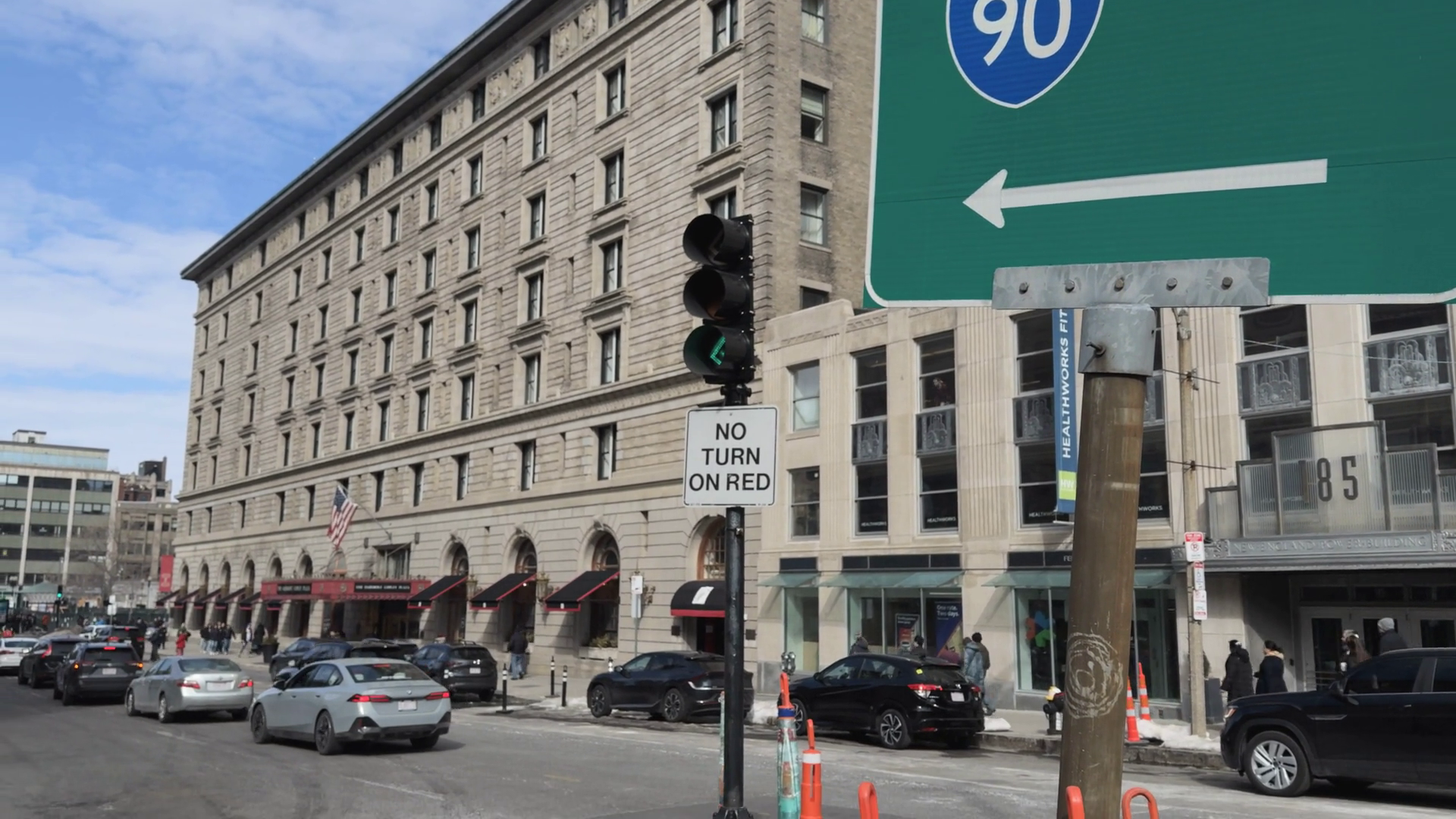 Sign I90 West Intersection In Downtown Stock Footage SBV-352773082 ...