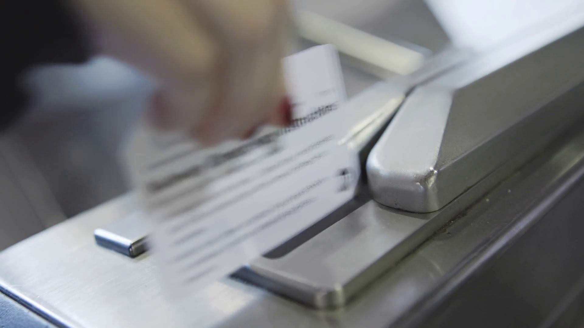 Subway Ticket Being Used To Enter Gate Stock Footage SBV-348780015 ...
