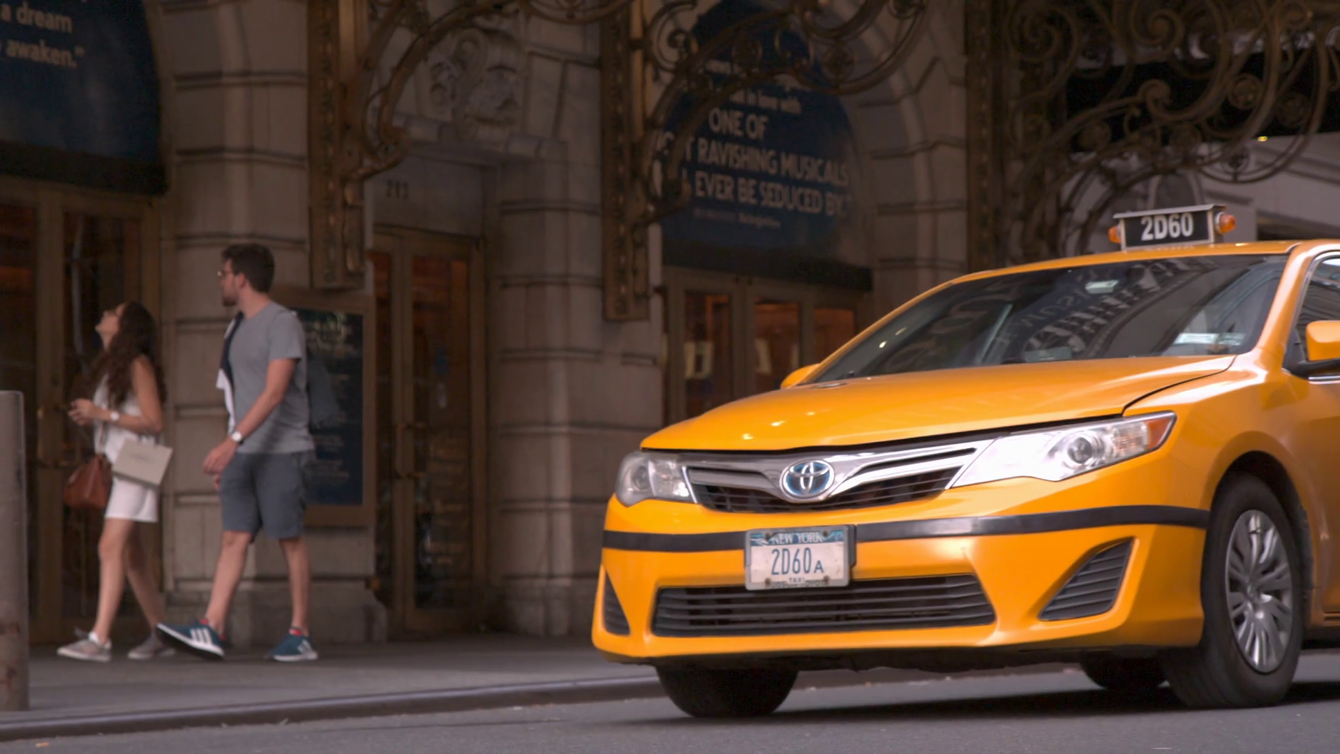 Taxi Cab Driving In Downtown New York Slow Stock Footage SBV-327757929 ...