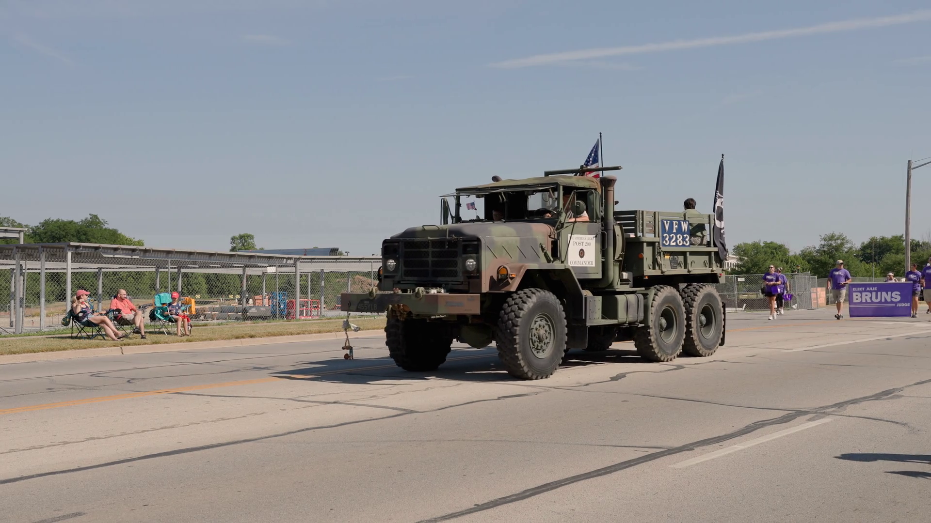 The American Legion Military Vehicle In 4th Stock Footage SBV-347705873 ...