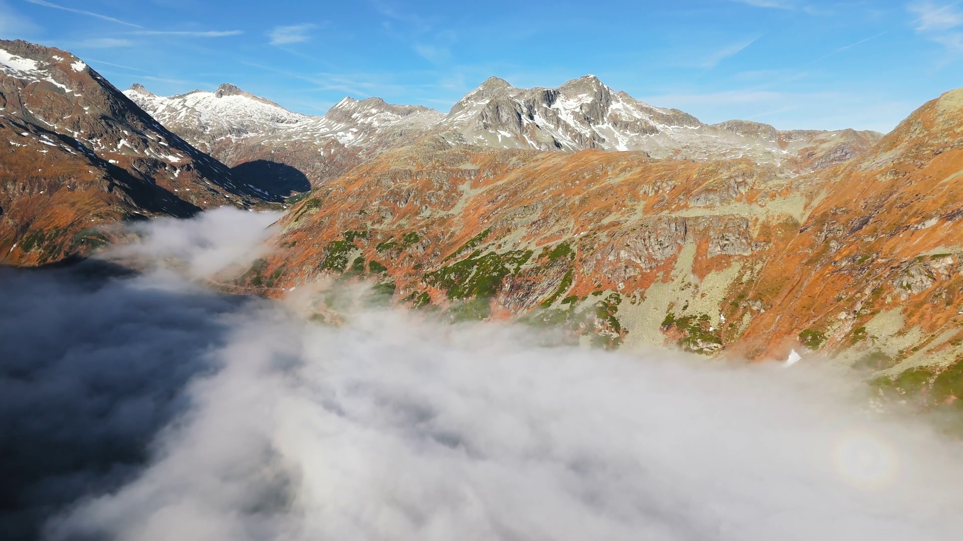 Autumn Mountain Landscape Flying Ceiling Of Stock Footage SBV-351708990 ...