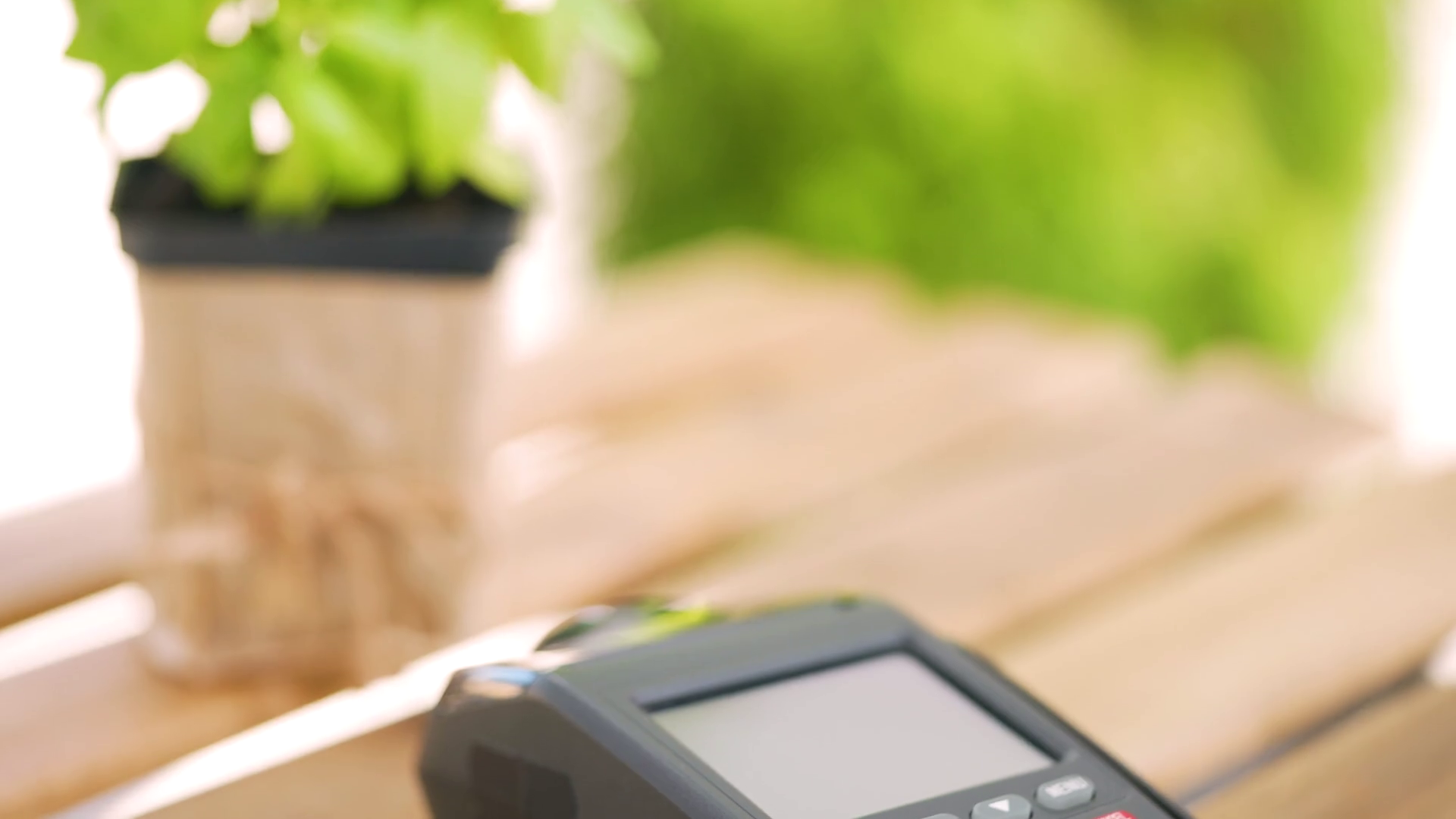 Nfc Credit Card Payment Woman Paying With Stock Footage SBV-346666998 ...