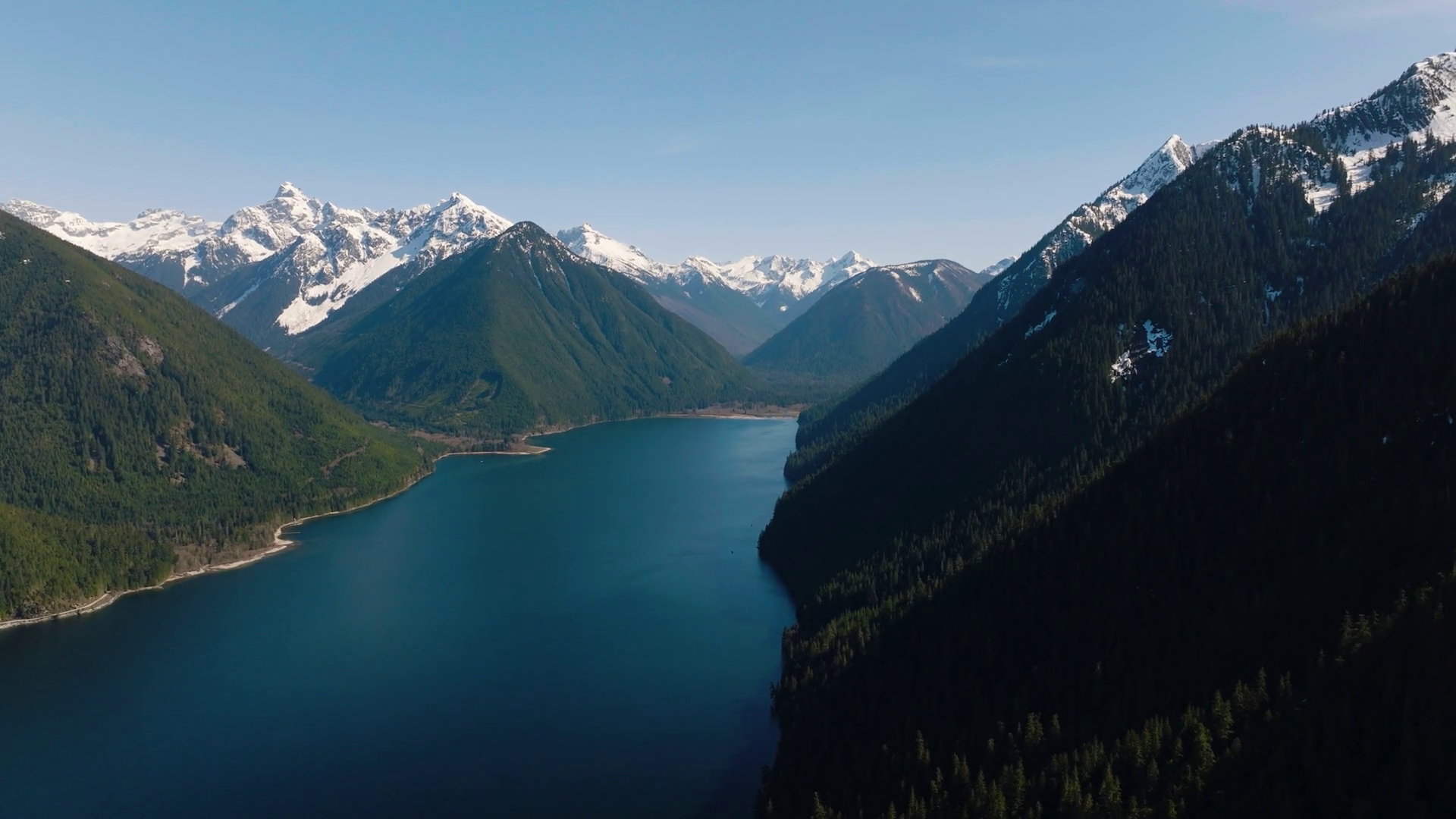 Aerial Landscape View Of Chilliwack Lake Stock Footage SBV-348433332 ...