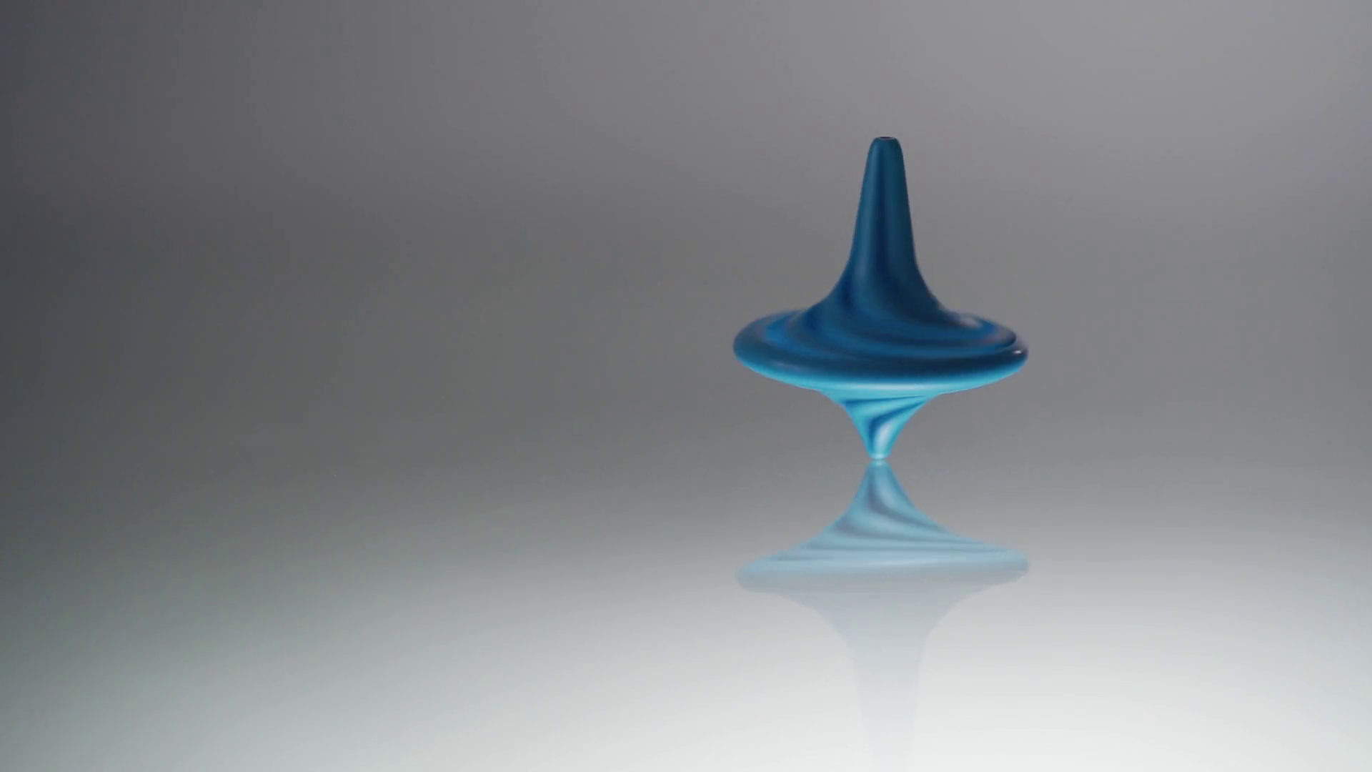 Blue Spinning Top Spinning Wobbling Stopping Stock Footage SBV ...