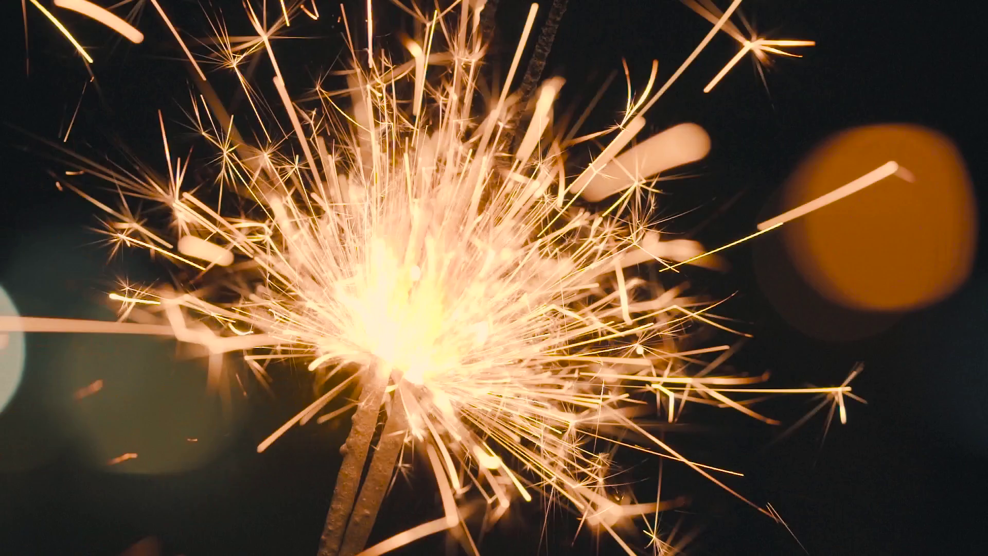 Christmas sparkler burning on a black. Slow motion Stock Video Footage ...