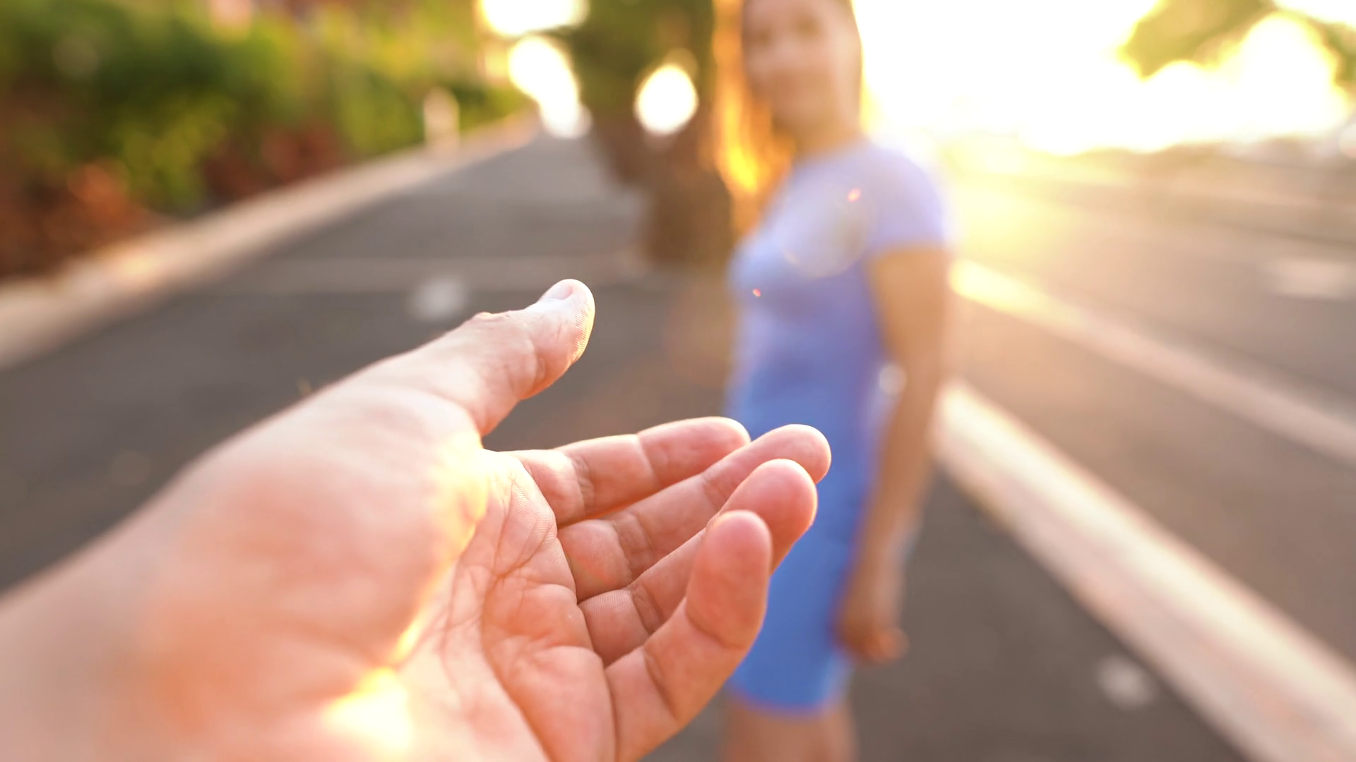 Follow - Woman Extends Hand To Man Takes Stock Footage SBV-336617267 ...