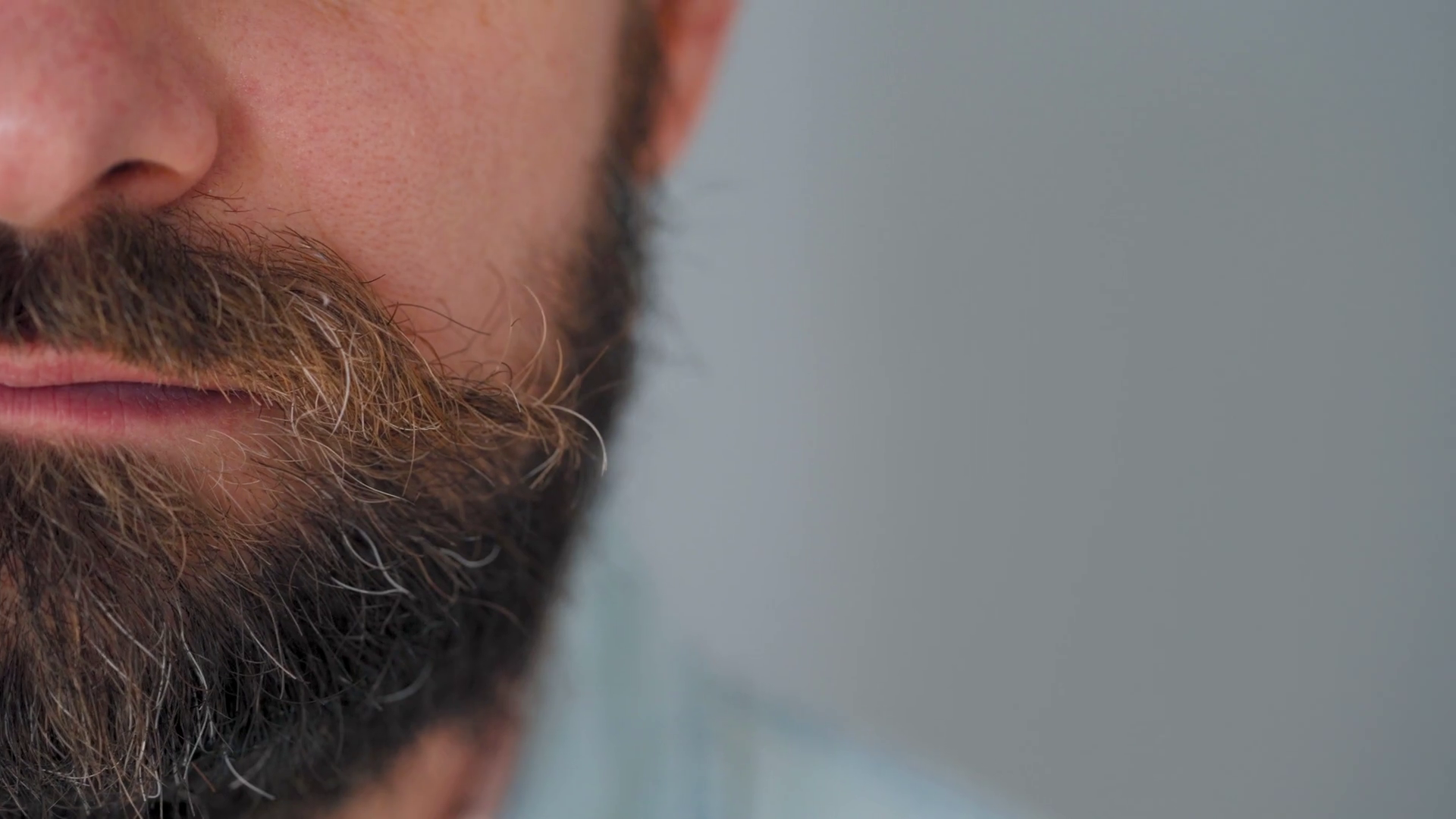 Handsome Man Twists Mustache Extreme Stock Footage SBV-338468965 ...