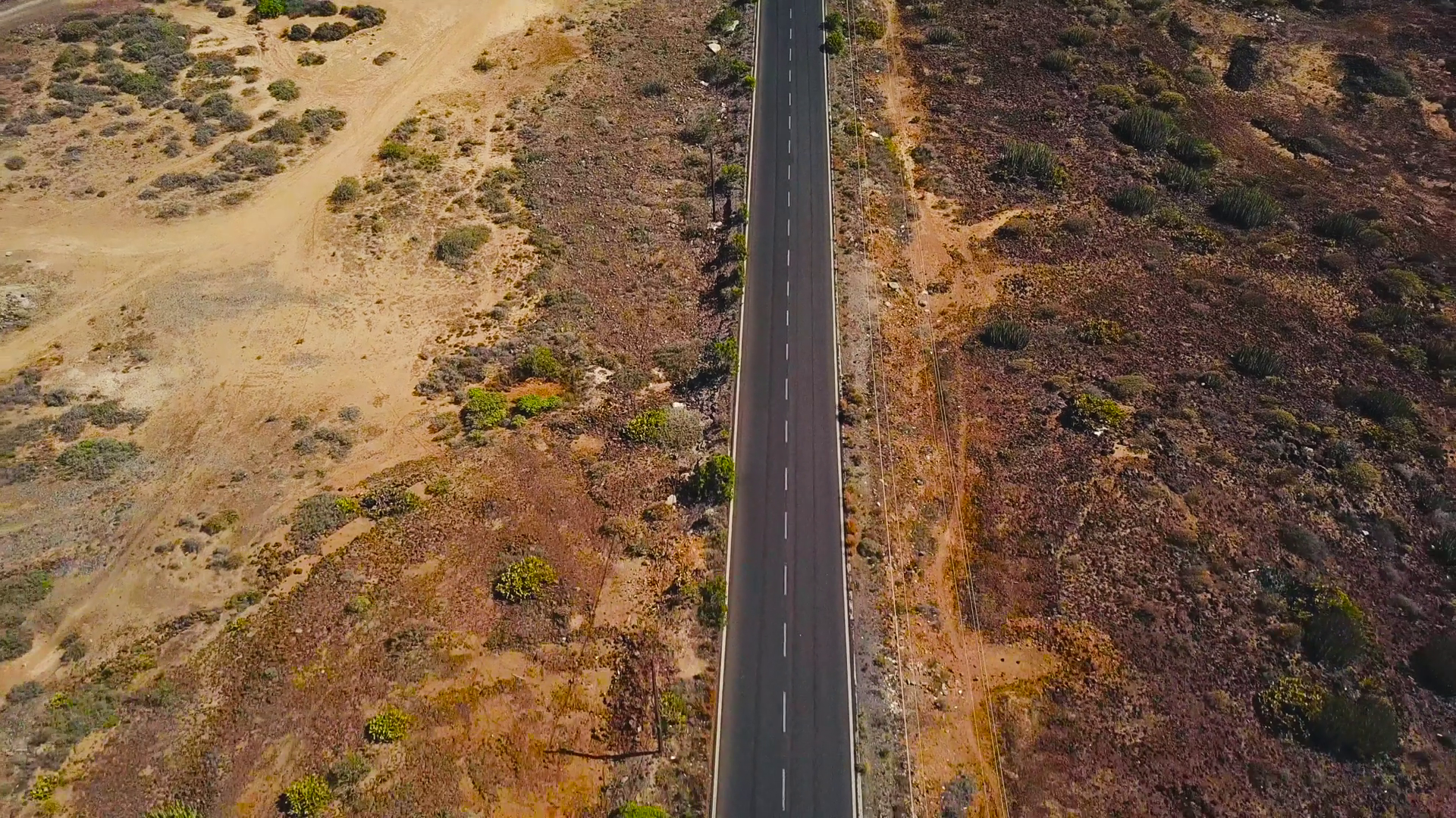 Top View Of Cars Ride Along Desert Road On Stock Footage SBV-325637298 ...