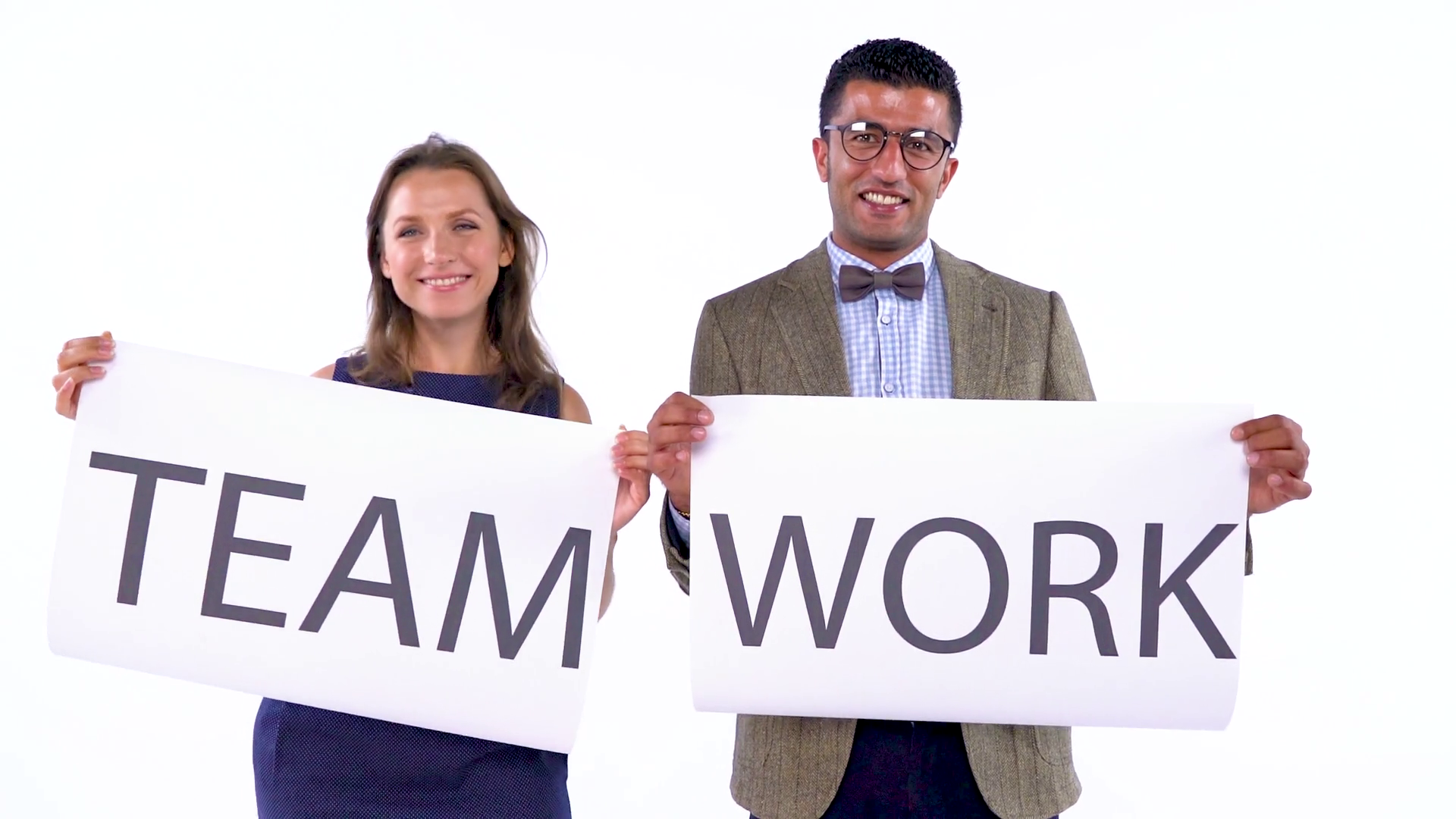 Two Business Partners Posing In Studio With Stock Footage SBV-318139558 ...