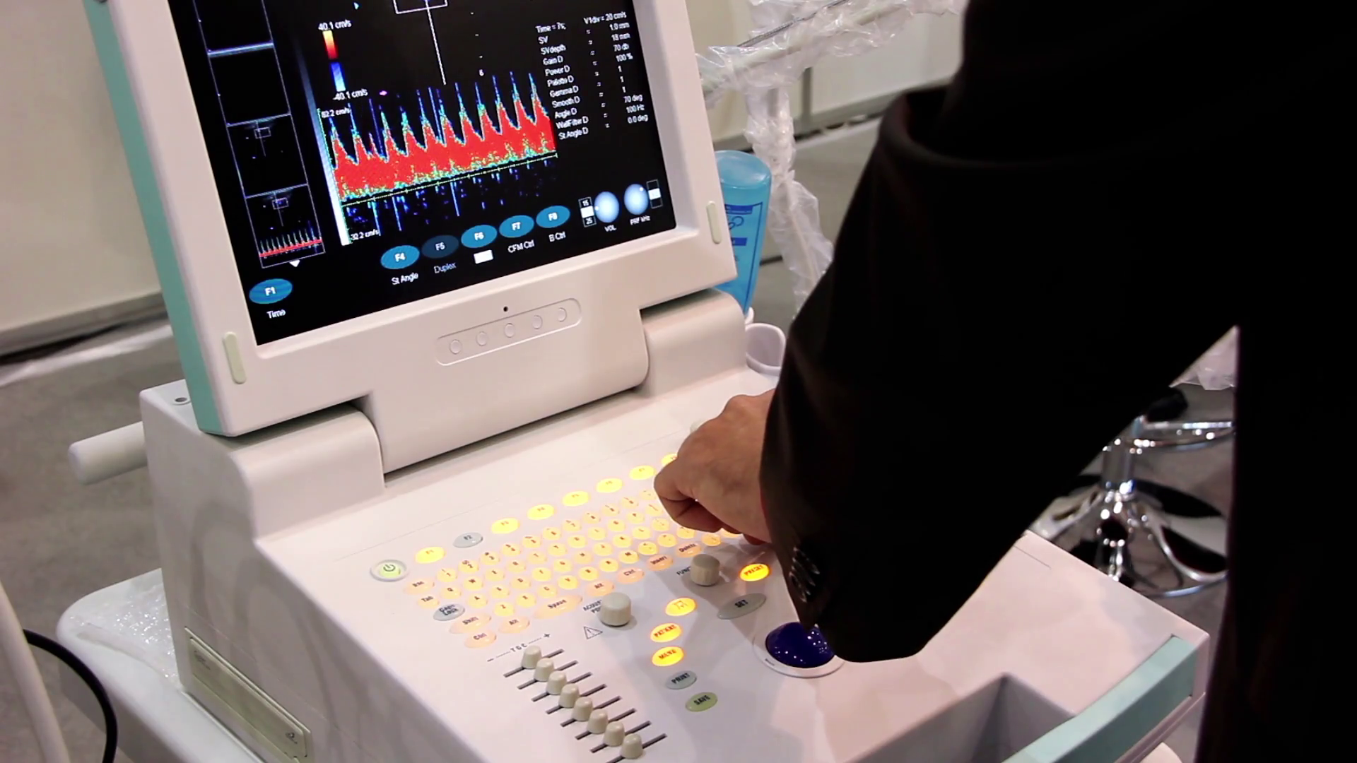 Customer Inspect Ultrasonic Scanner Medical Stock Footage SBV-304836677 ...