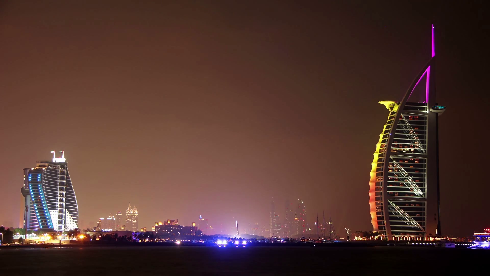 Night Hotels - Burj Al Arab Jumeirah United Stock Footage SBV-304837284 ...