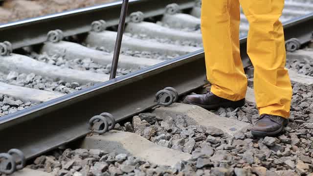 Railway Track Worker Stock Footage: Royalty-Free Video Clips - Storyblocks