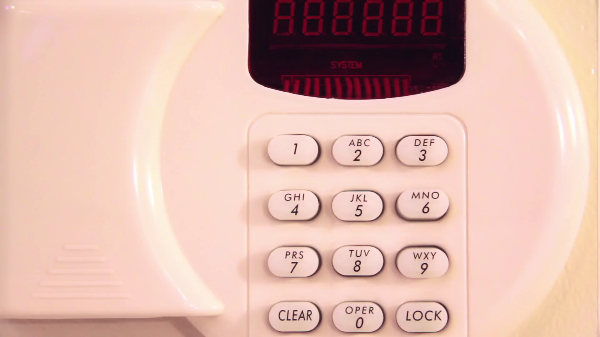 Safe combination numeric keypad with red buttons Stock Video Footage 00 ...